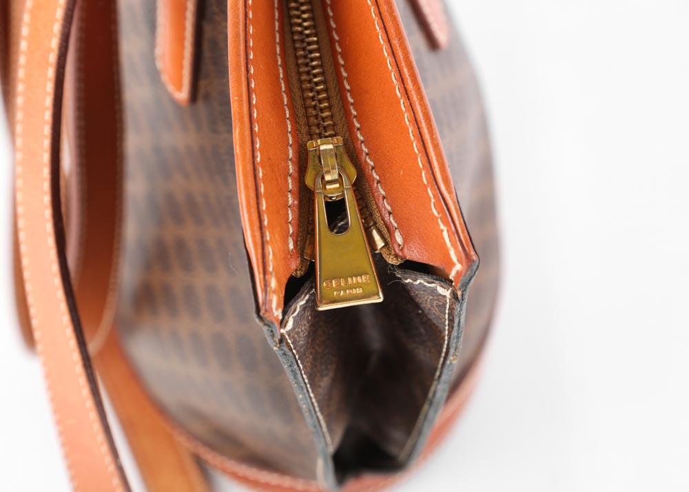 Celine Paris Signature Monogram Leather Handbag | EBTH