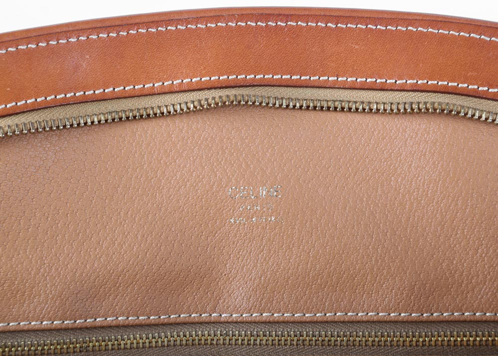Celine Paris Signature Monogram Leather Handbag | EBTH
