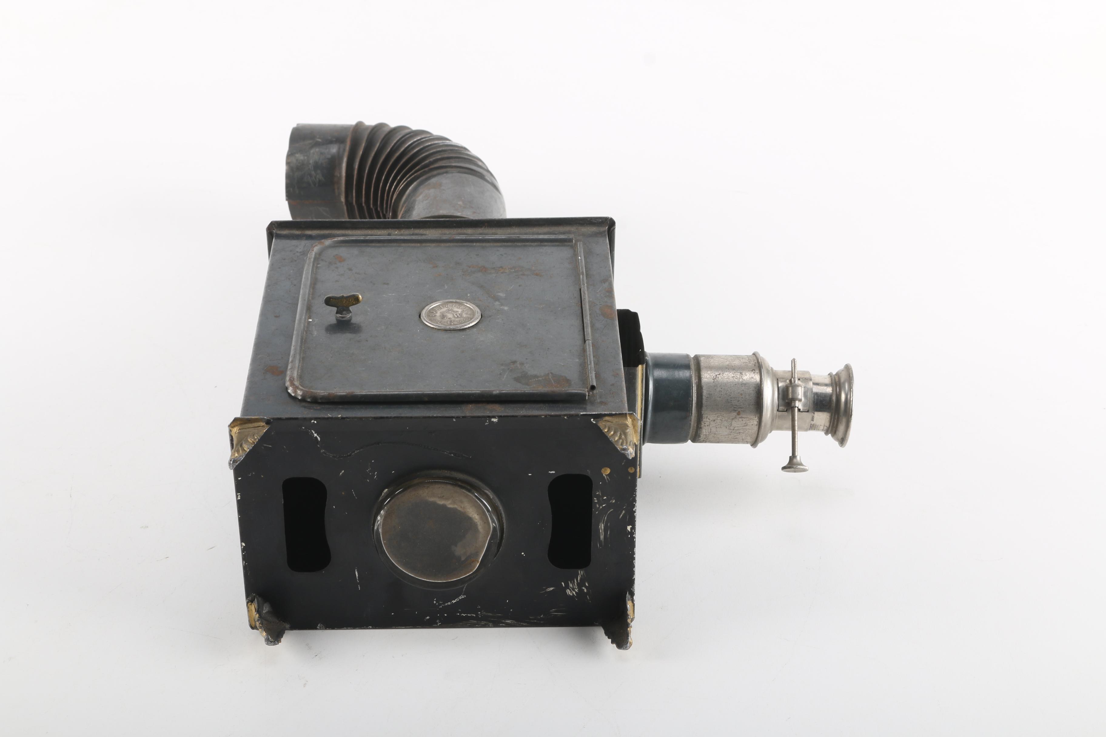 Antique Candle-Operated Slide Projector With Slides | EBTH