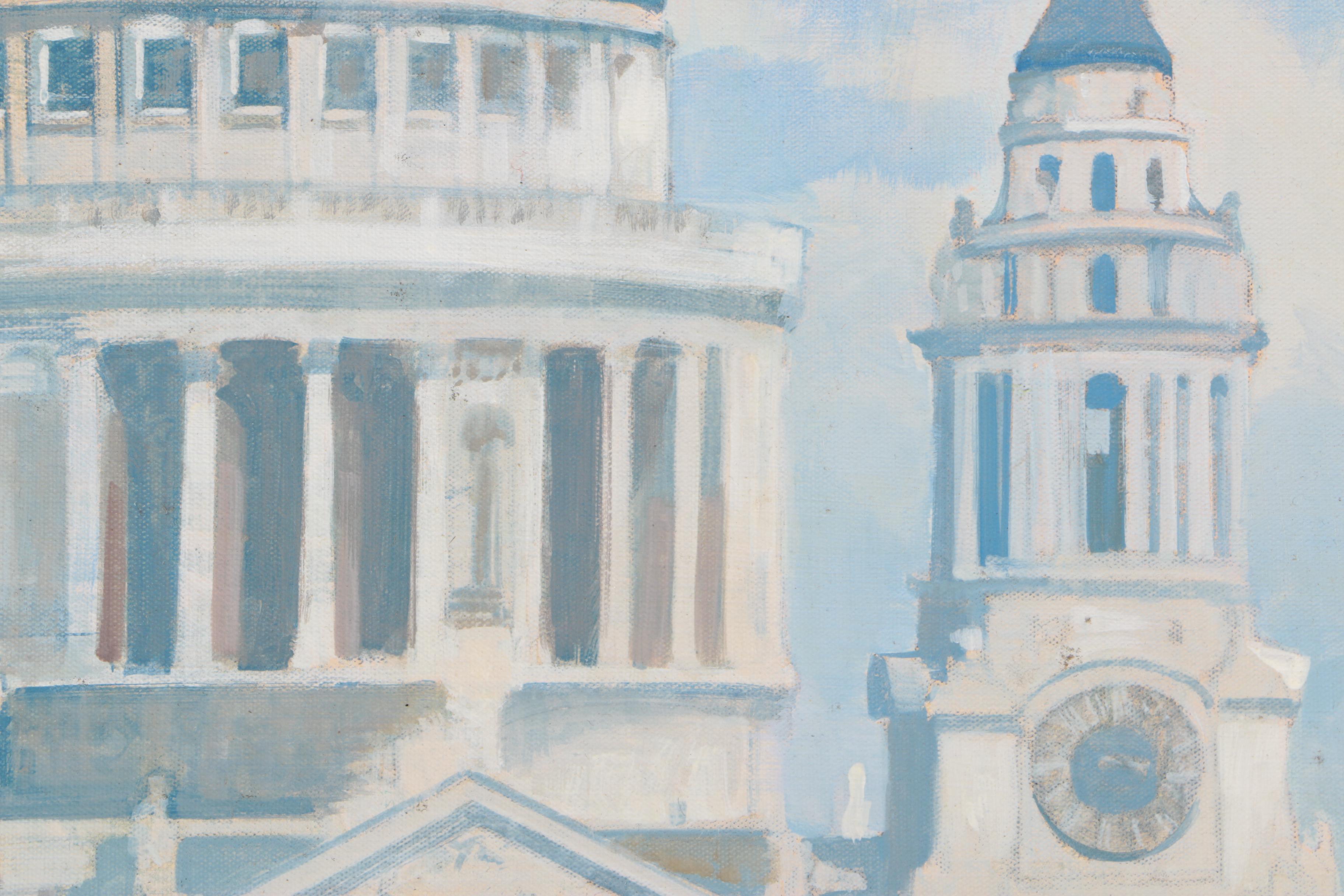 William Benecke Original Oil Painting Of Domed Building | EBTH