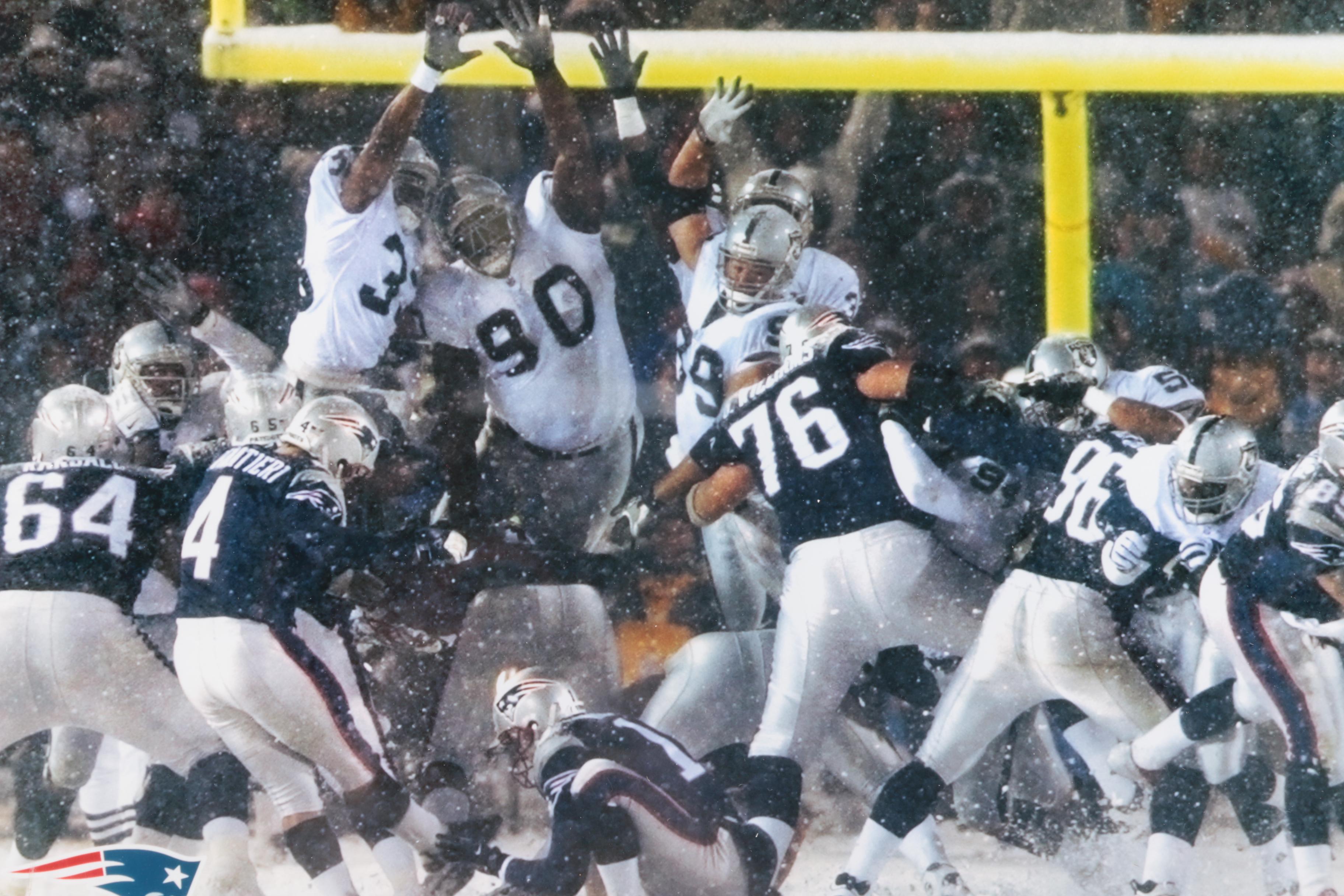 New England Patriots "Snow Kick" Photograph Autographed By Adam ...