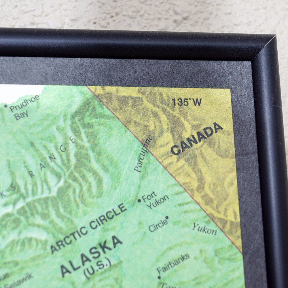 Large Framed World Map | EBTH