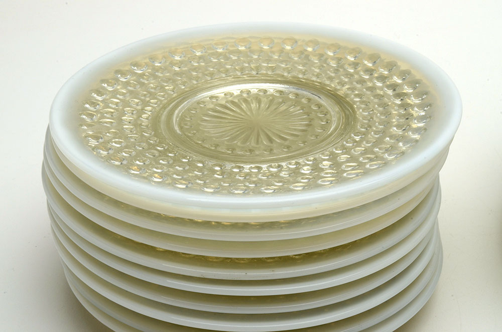 Anchor Hocking "Hobnail Moonstone" Opalescent Glassware | EBTH