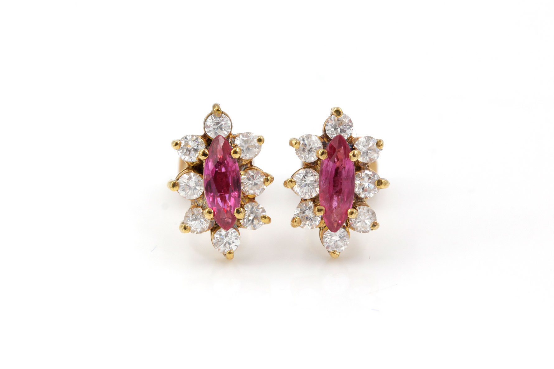 14K Gold and Ruby Earrings | EBTH