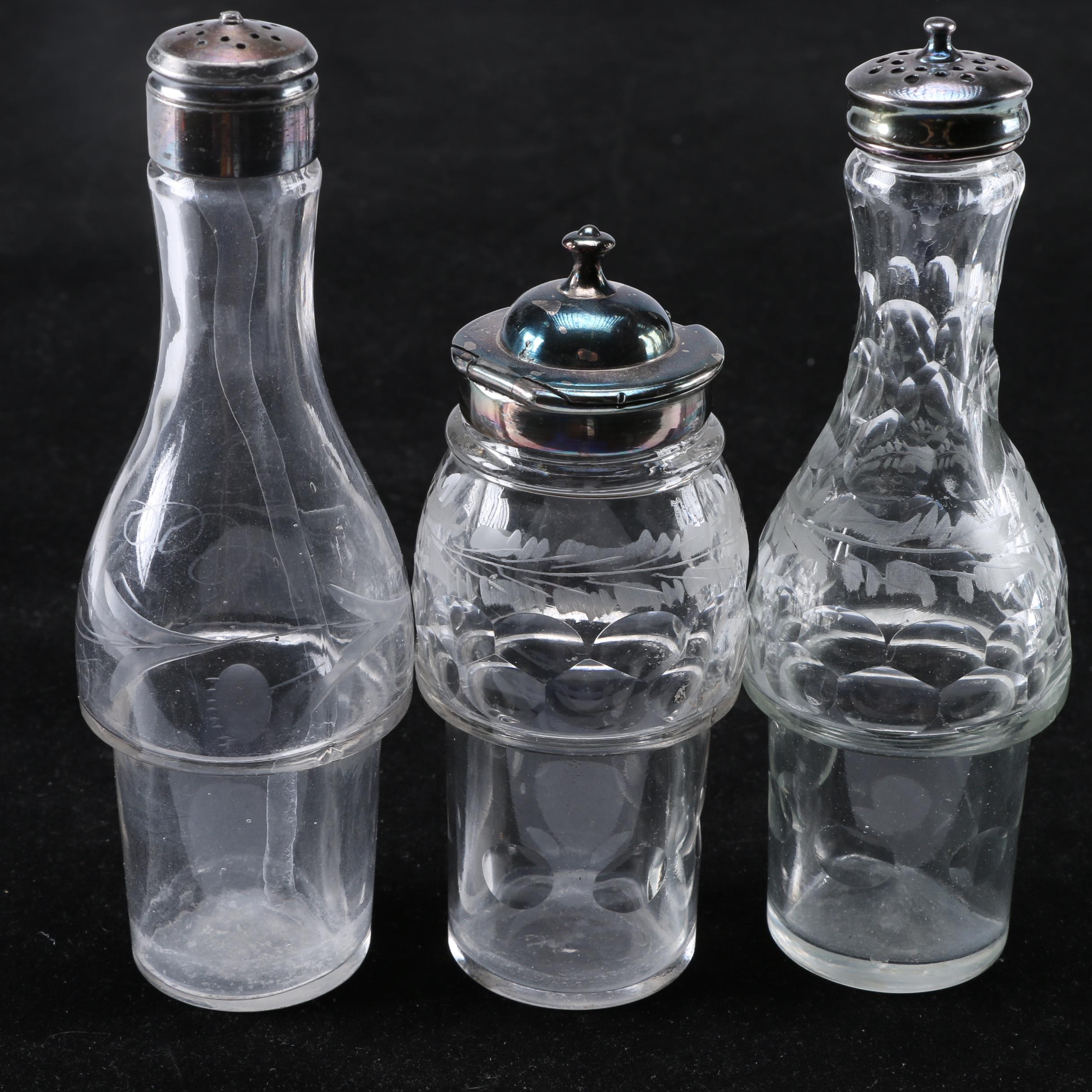 Crystal and Stainless Steel Cruet Set | EBTH