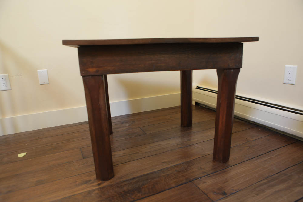 Wooden Table with Chamfered Legs | EBTH