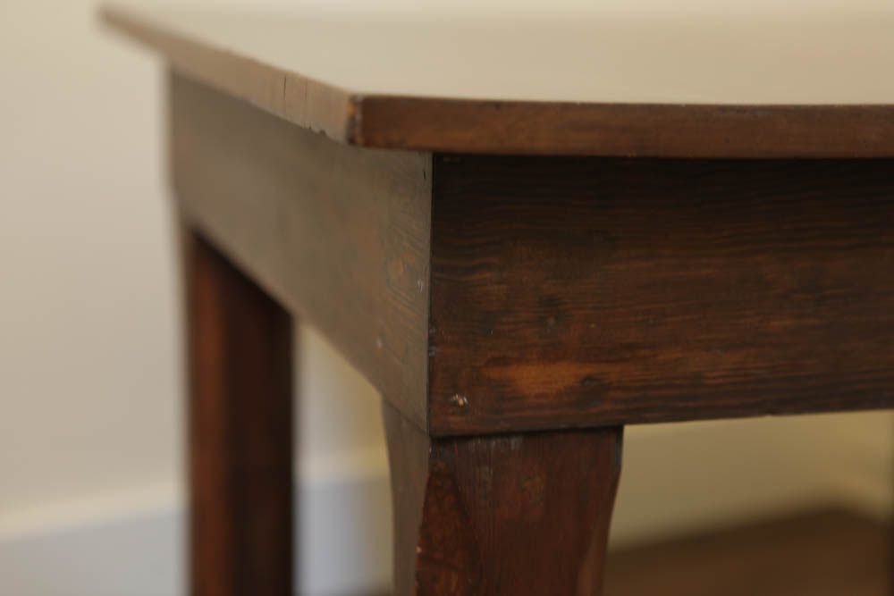 Wooden Table with Chamfered Legs | EBTH