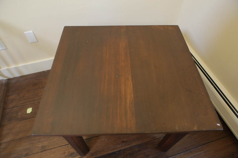 Wooden Table with Chamfered Legs | EBTH