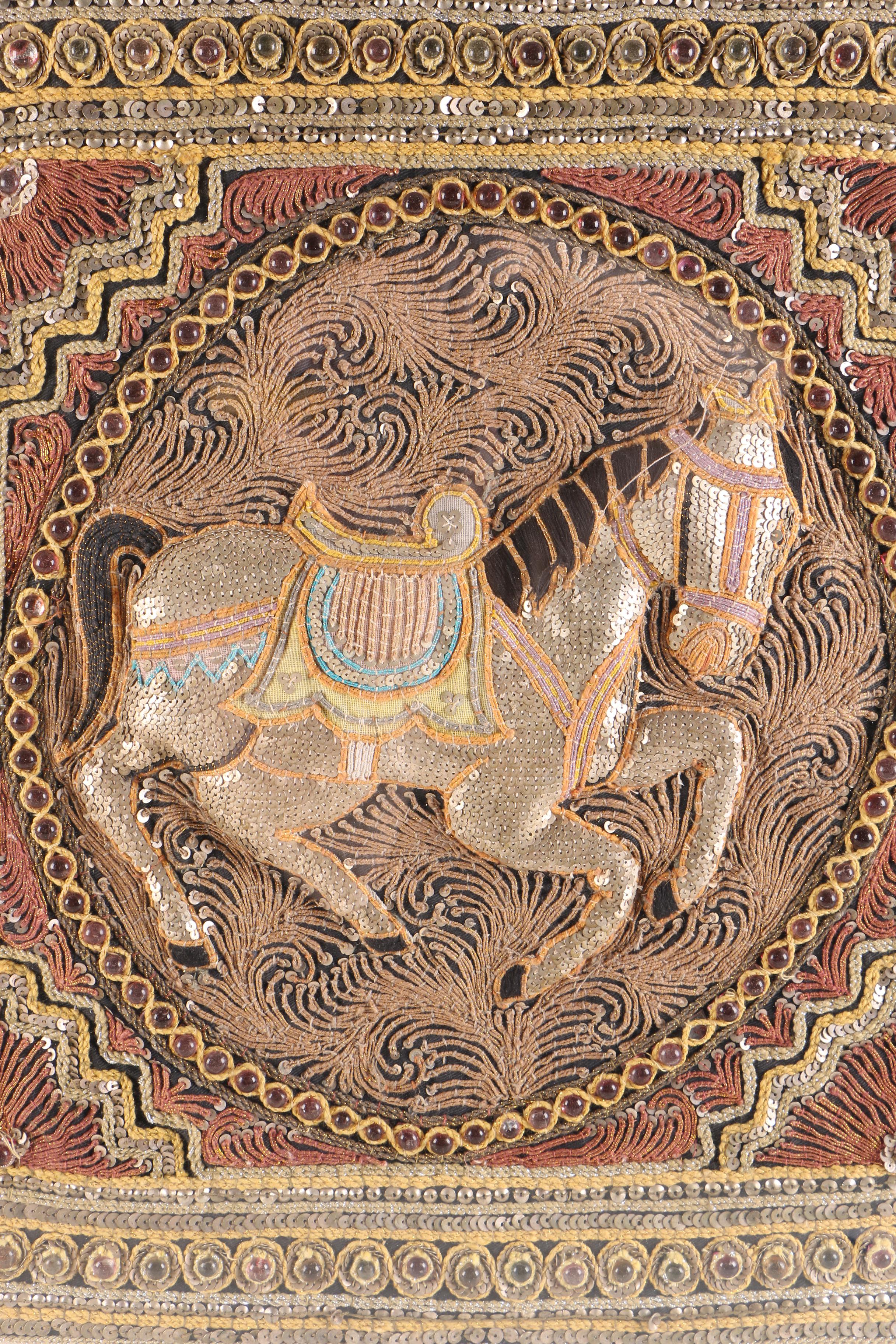 Thai Embellished Kalaga Style Embroidery of a Horse | EBTH