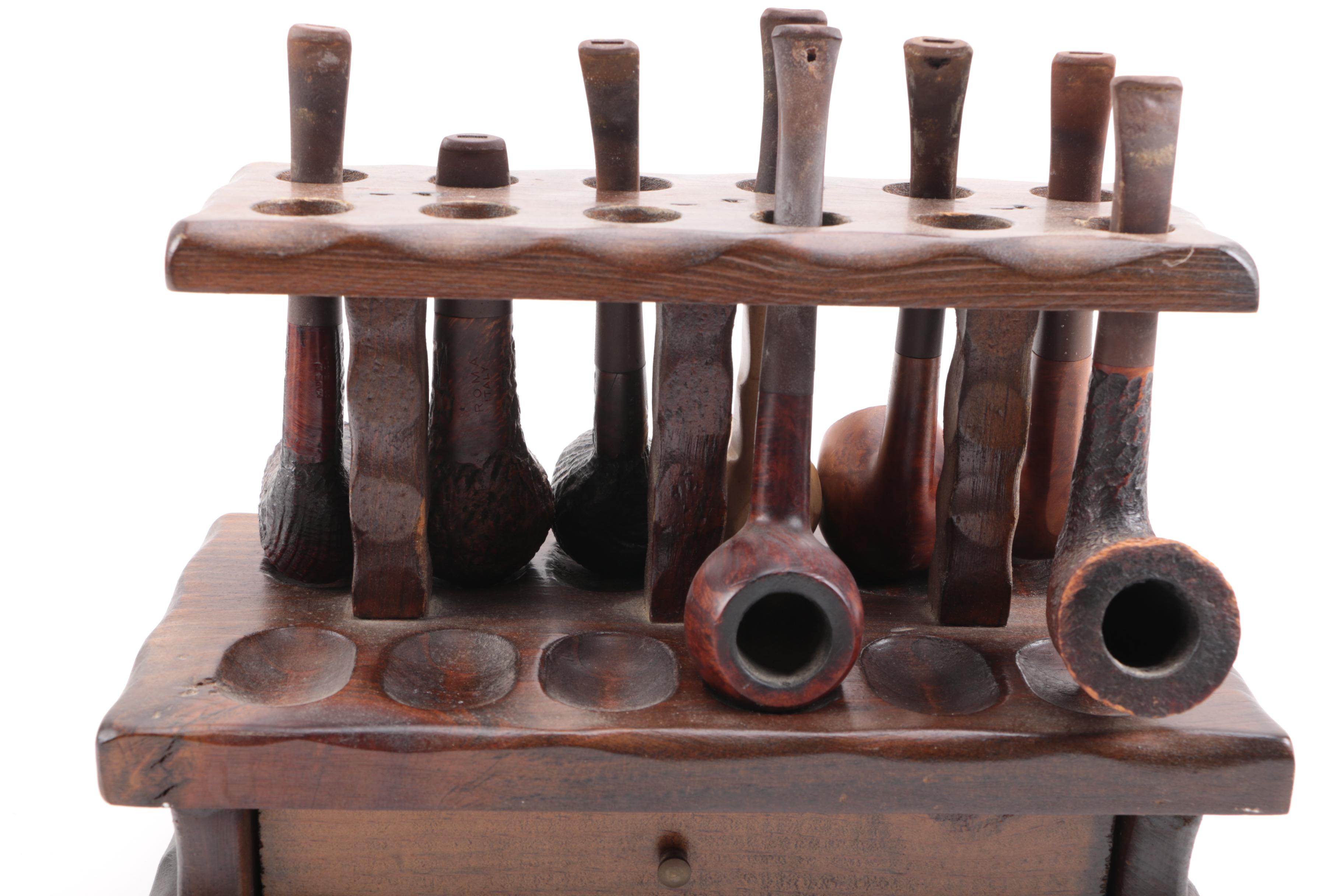 Vintage Wooden Smoking Pipe Collection | EBTH