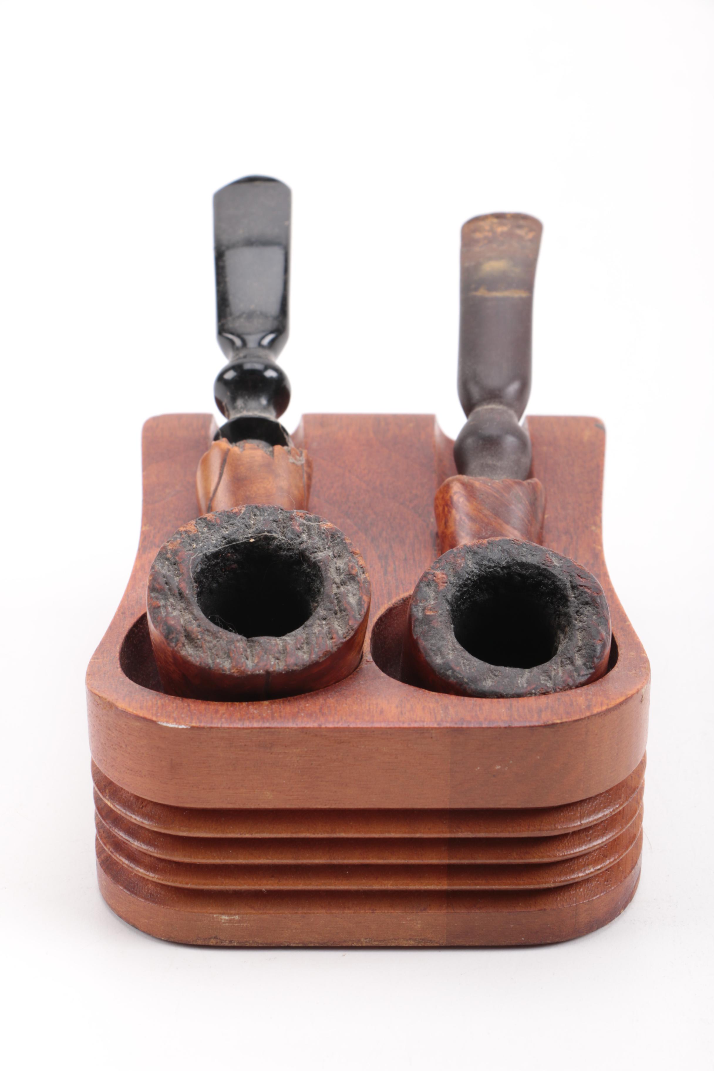 Vintage Wooden Smoking Pipe Collection | EBTH