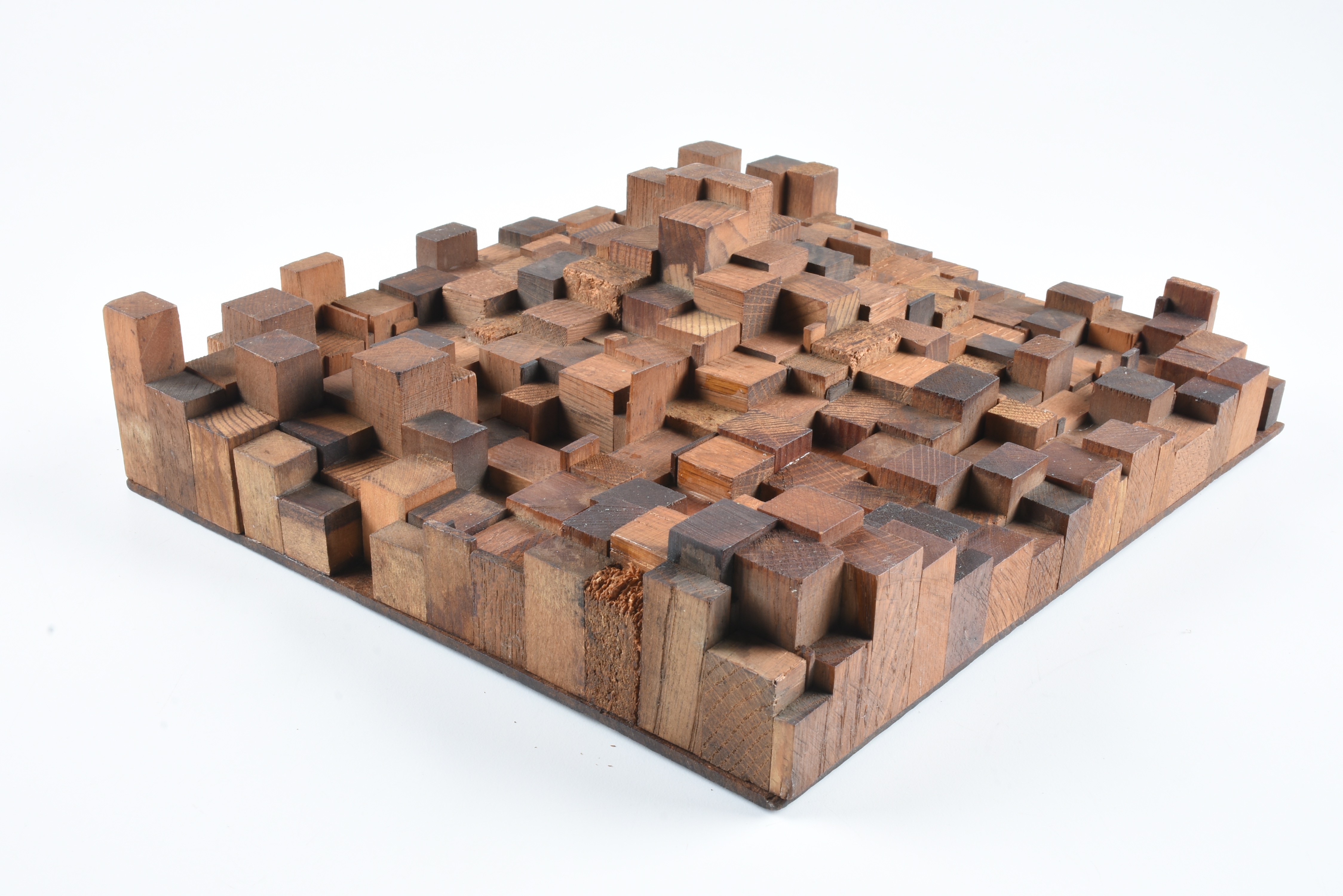 Wooden Cubed Wall Sculpture | EBTH