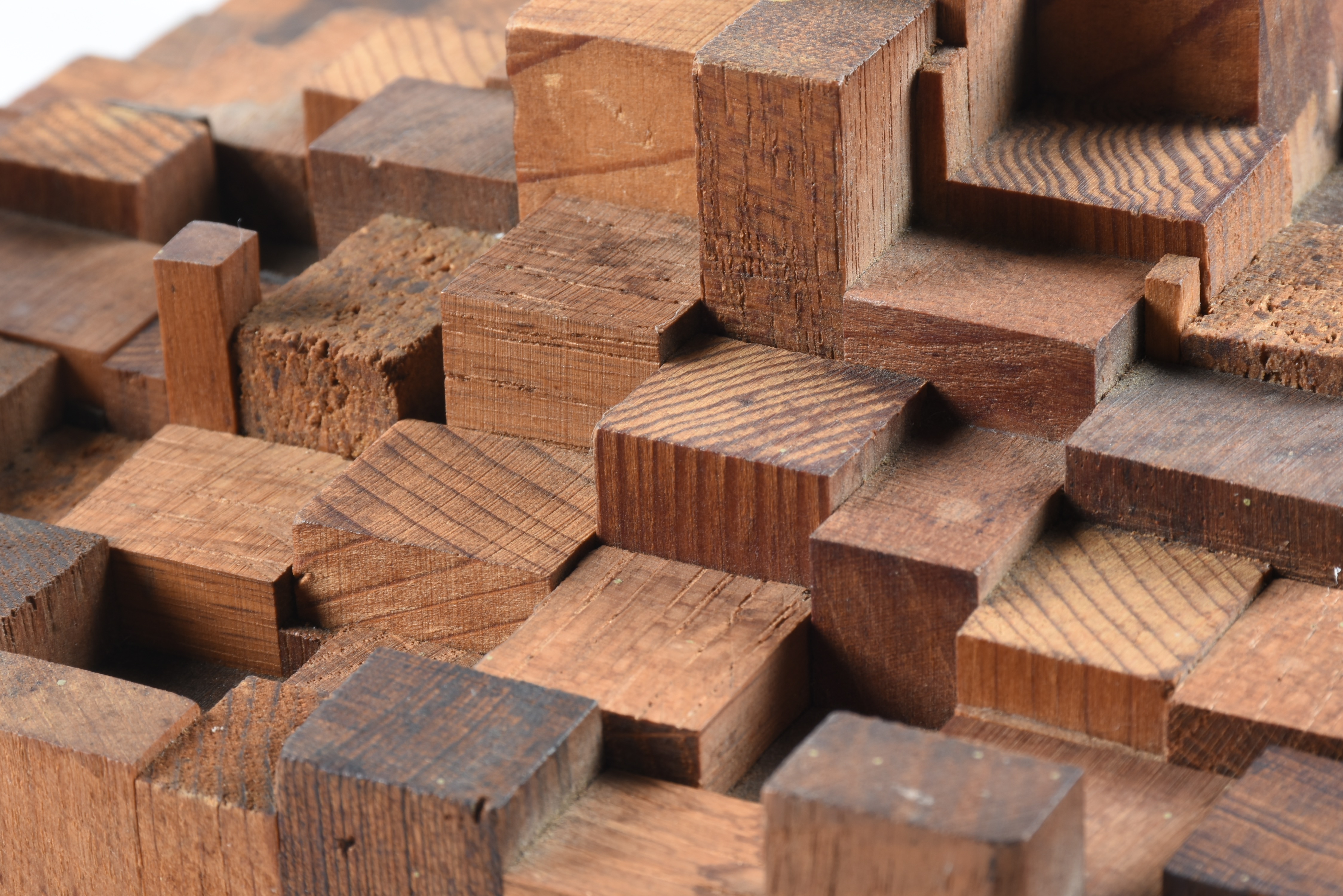 Wooden Cubed Wall Sculpture | EBTH