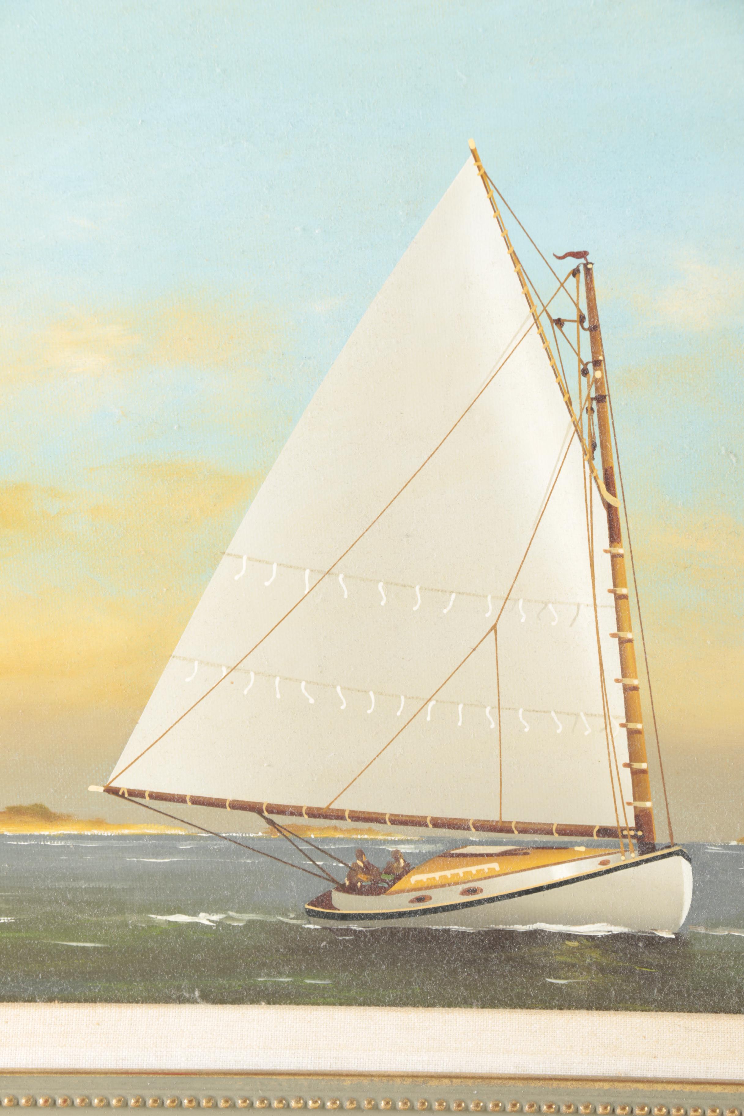 Vernon Broe Oil Painting on Canvas Board "Afternoon Sail" | EBTH