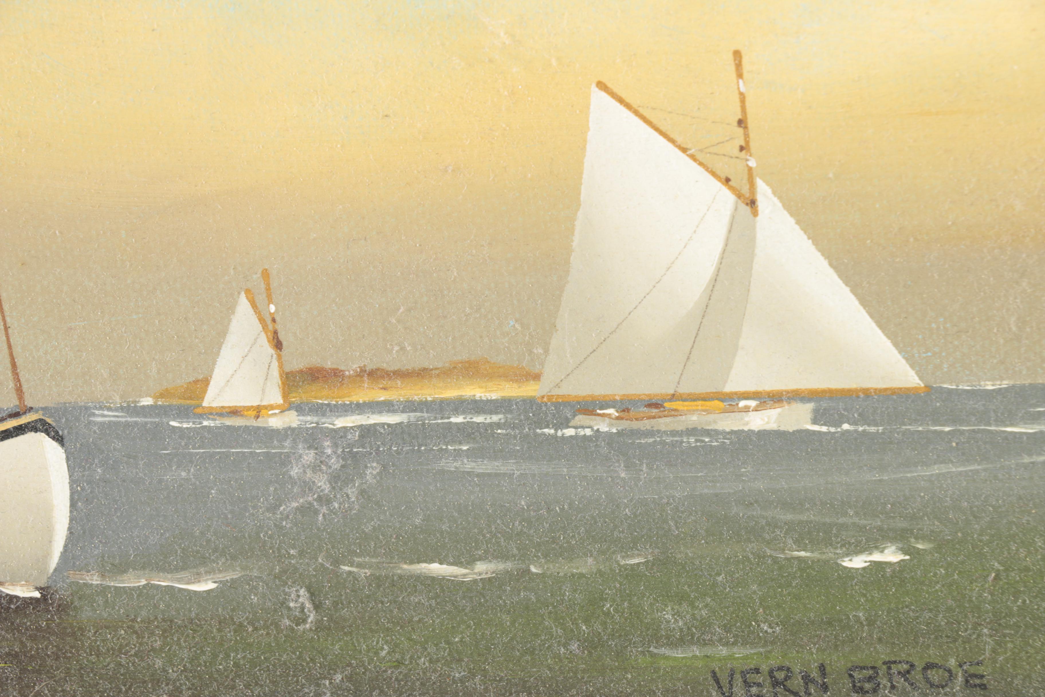 Vernon Broe Oil Painting on Canvas Board "Afternoon Sail" | EBTH