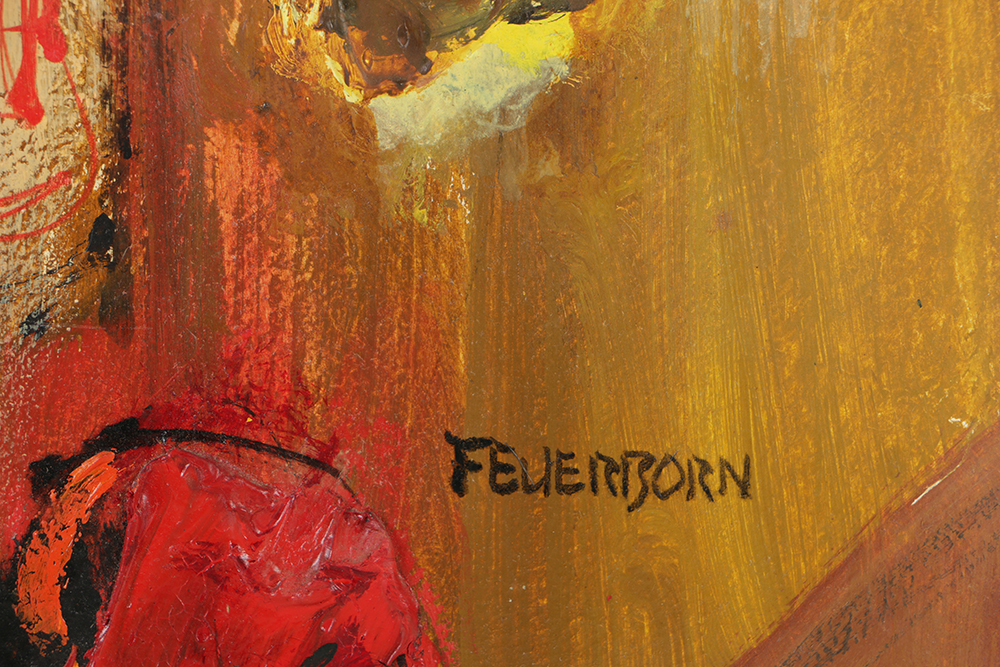 Joseph Feuerborn Abstract Still Life Oil Painting on Board | EBTH