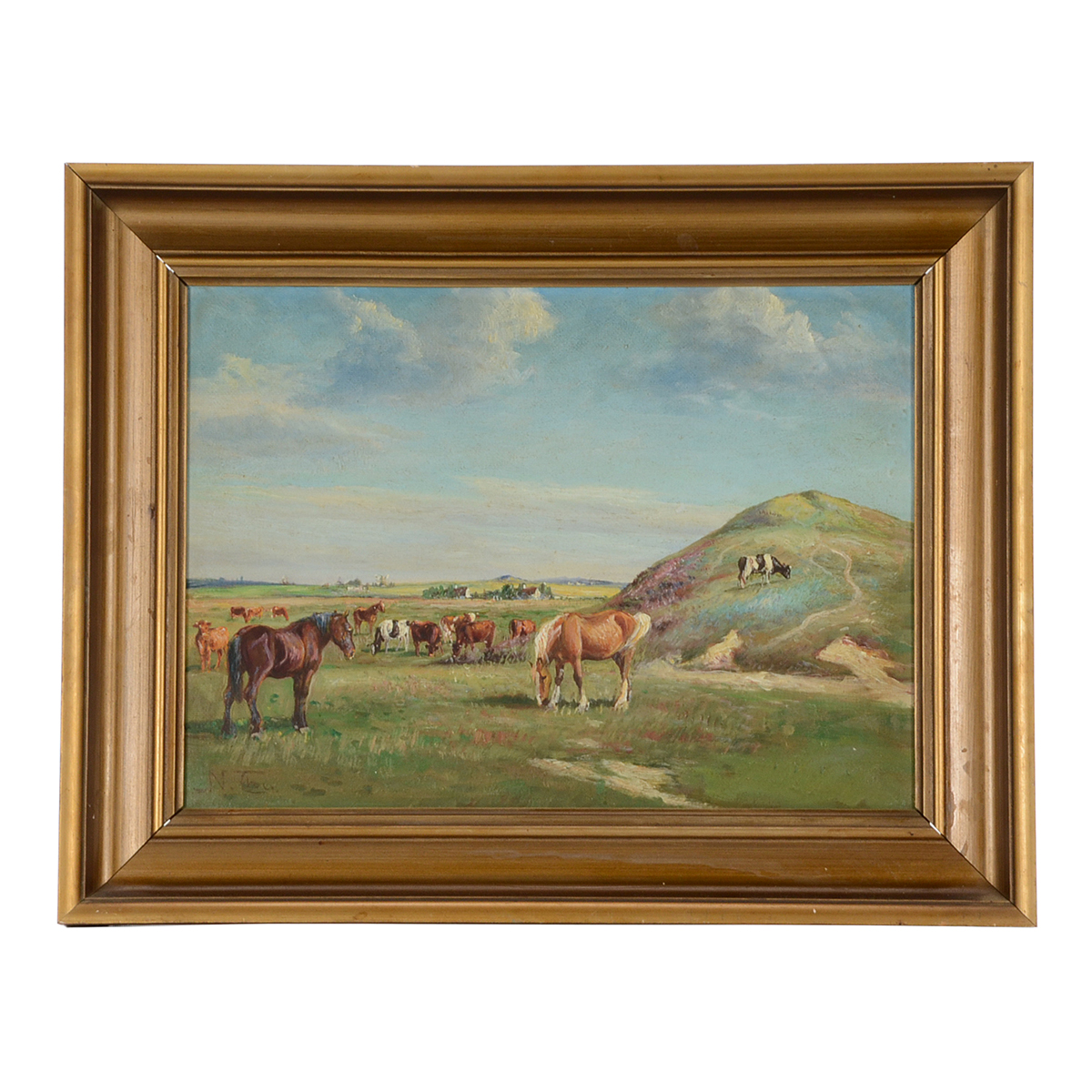 Niels Christiansen Original Pastoral Oil Painting on Canvas | EBTH