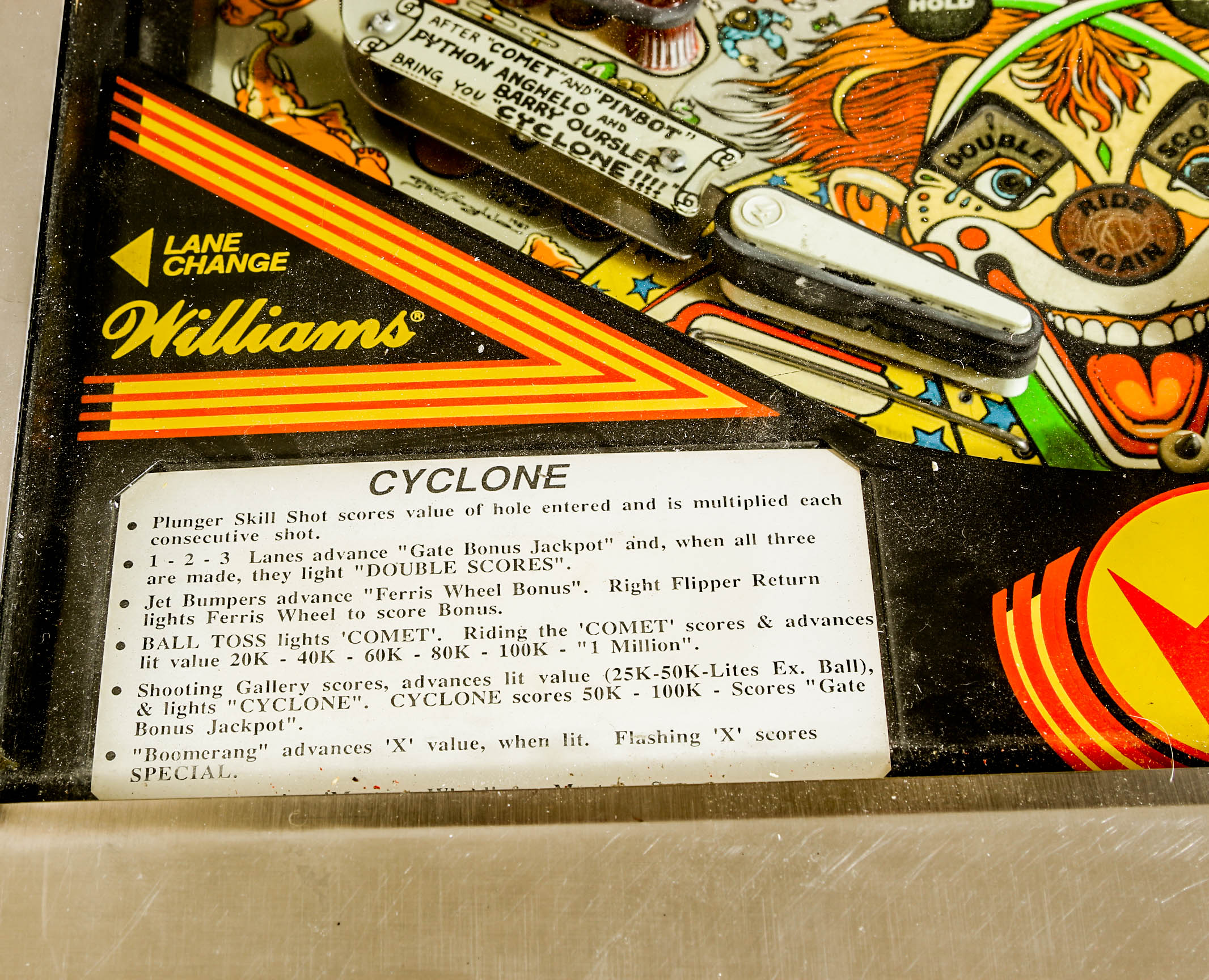Vintage 1988 Williams "Cyclone" Pinball Machine | EBTH