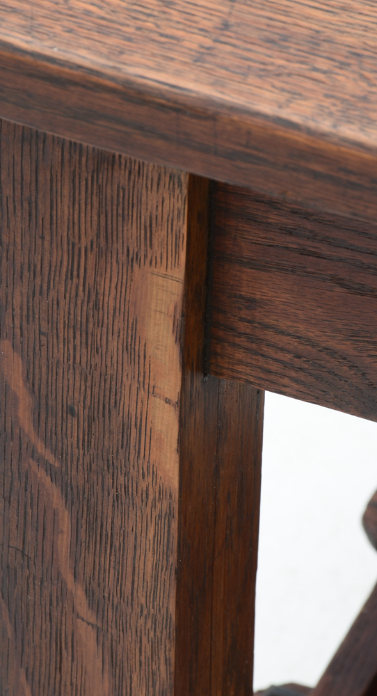 Antique Mission Style Oak Library Table | EBTH