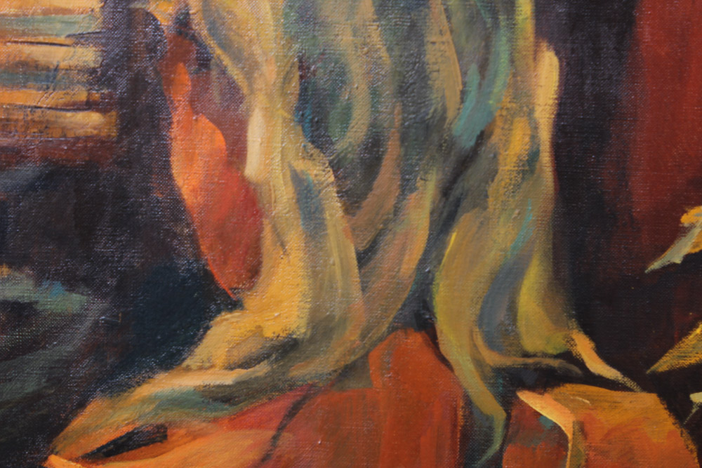 George Michaud Oil Painting on Canvas of Family | EBTH