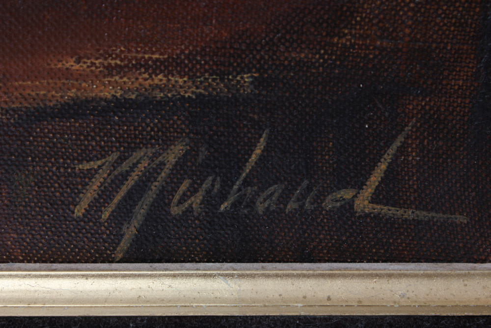 George Michaud Oil Painting on Canvas of Family | EBTH