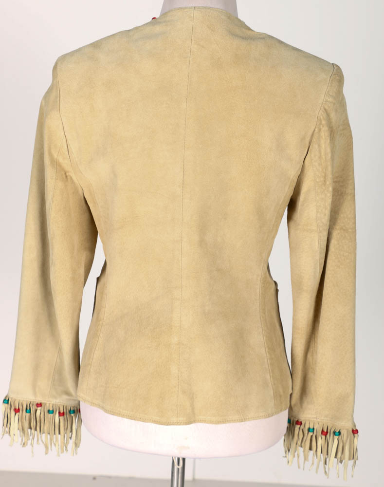Double D Ranch Fringed, Beaded Suede Jacket | EBTH