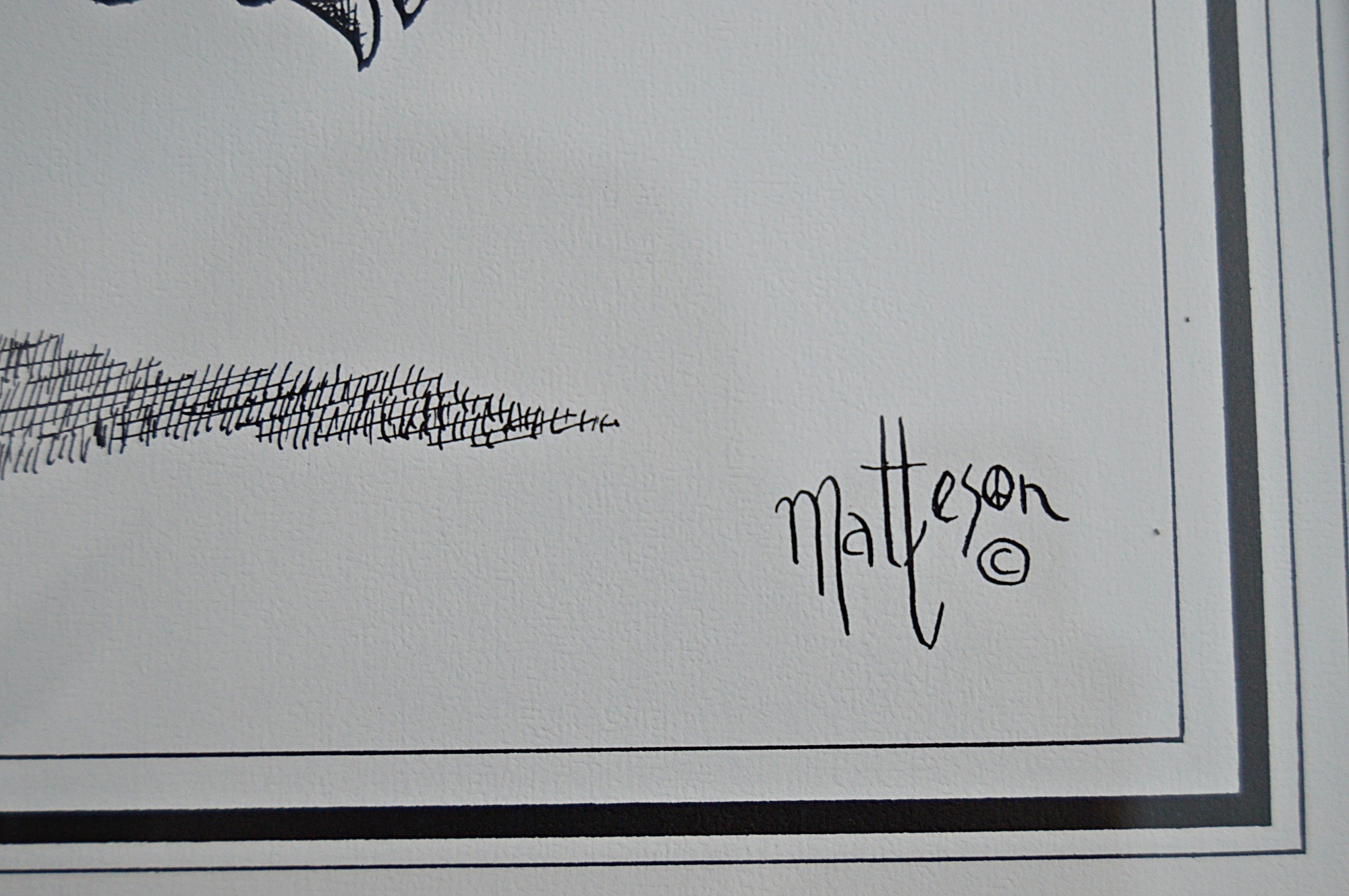 Matteson Lithographic Print of a Guitar-Playing Dragon | EBTH