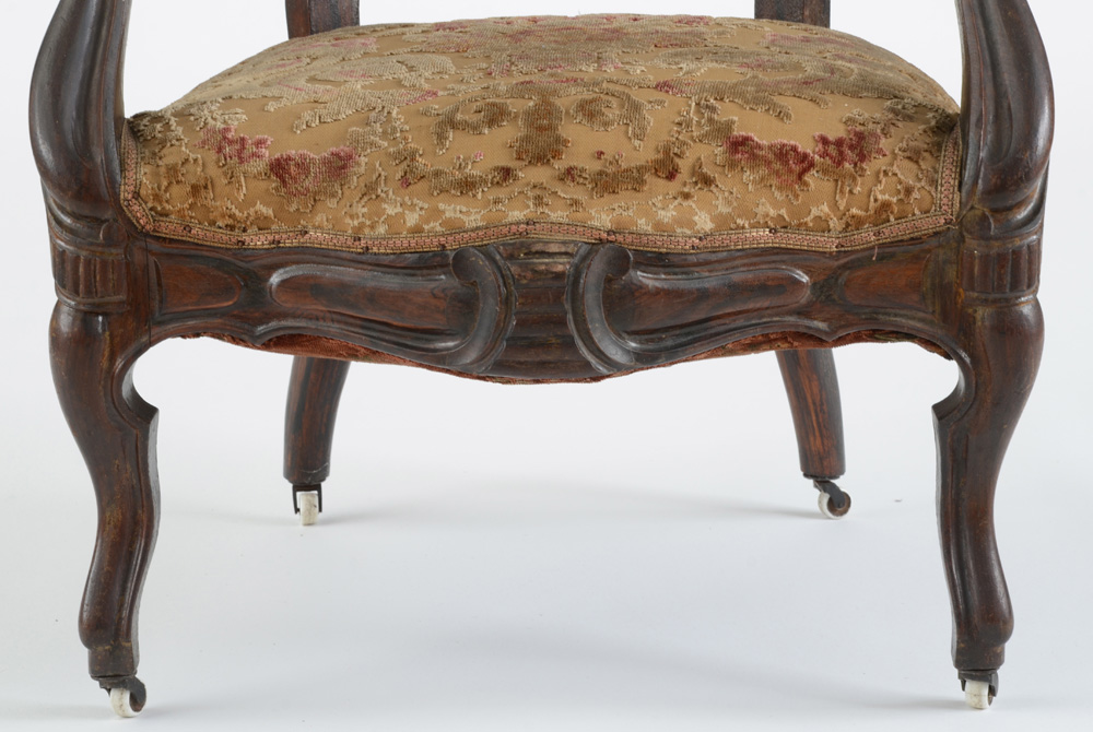 Antique Early Victorian Rococo Revival Armchair, Circa 1865 | EBTH