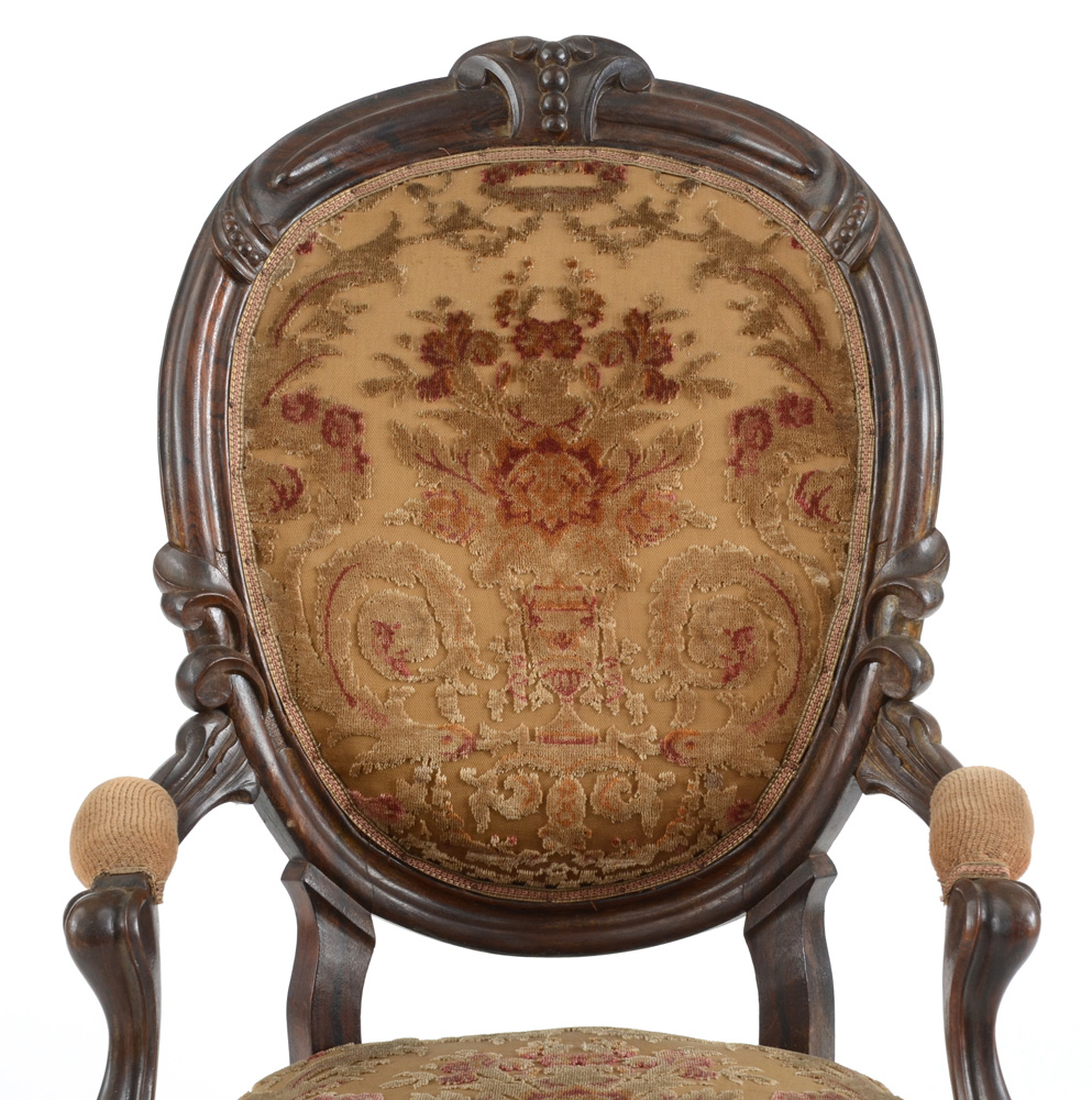 Antique Early Victorian Rococo Revival Armchair, Circa 1865 | EBTH