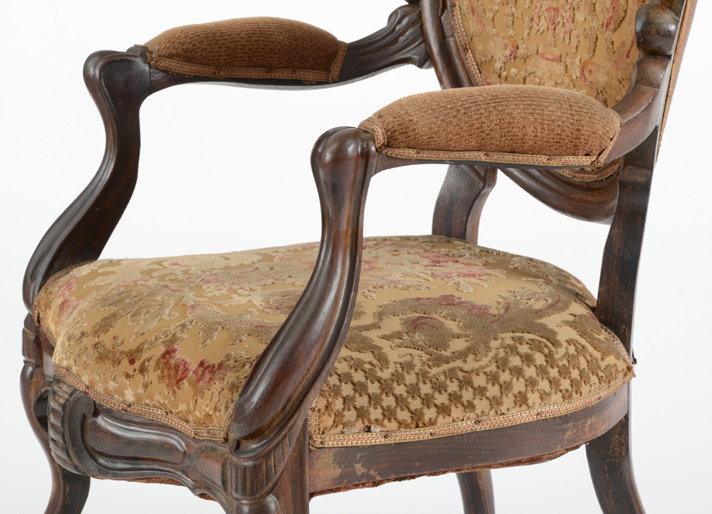 Antique Early Victorian Rococo Revival Armchair, Circa 1865 | EBTH