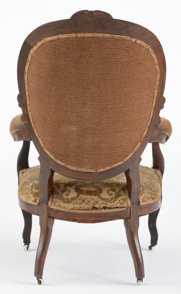 Antique Early Victorian Rococo Revival Armchair, Circa 1865 | EBTH