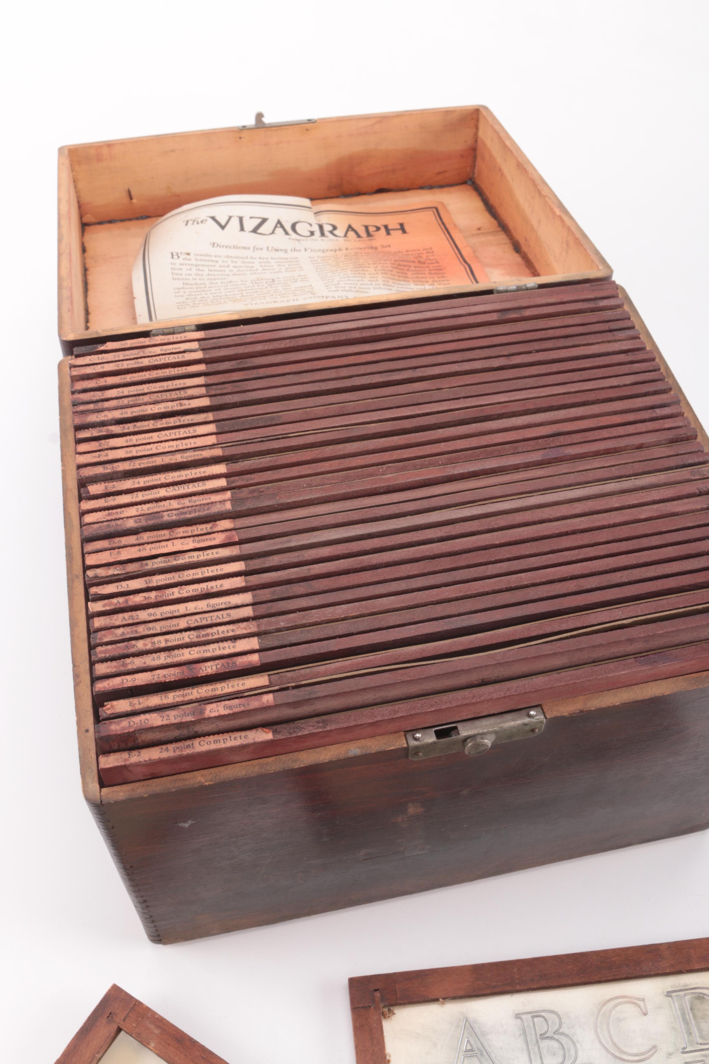 1920s Vizagraph Lettering Set | EBTH
