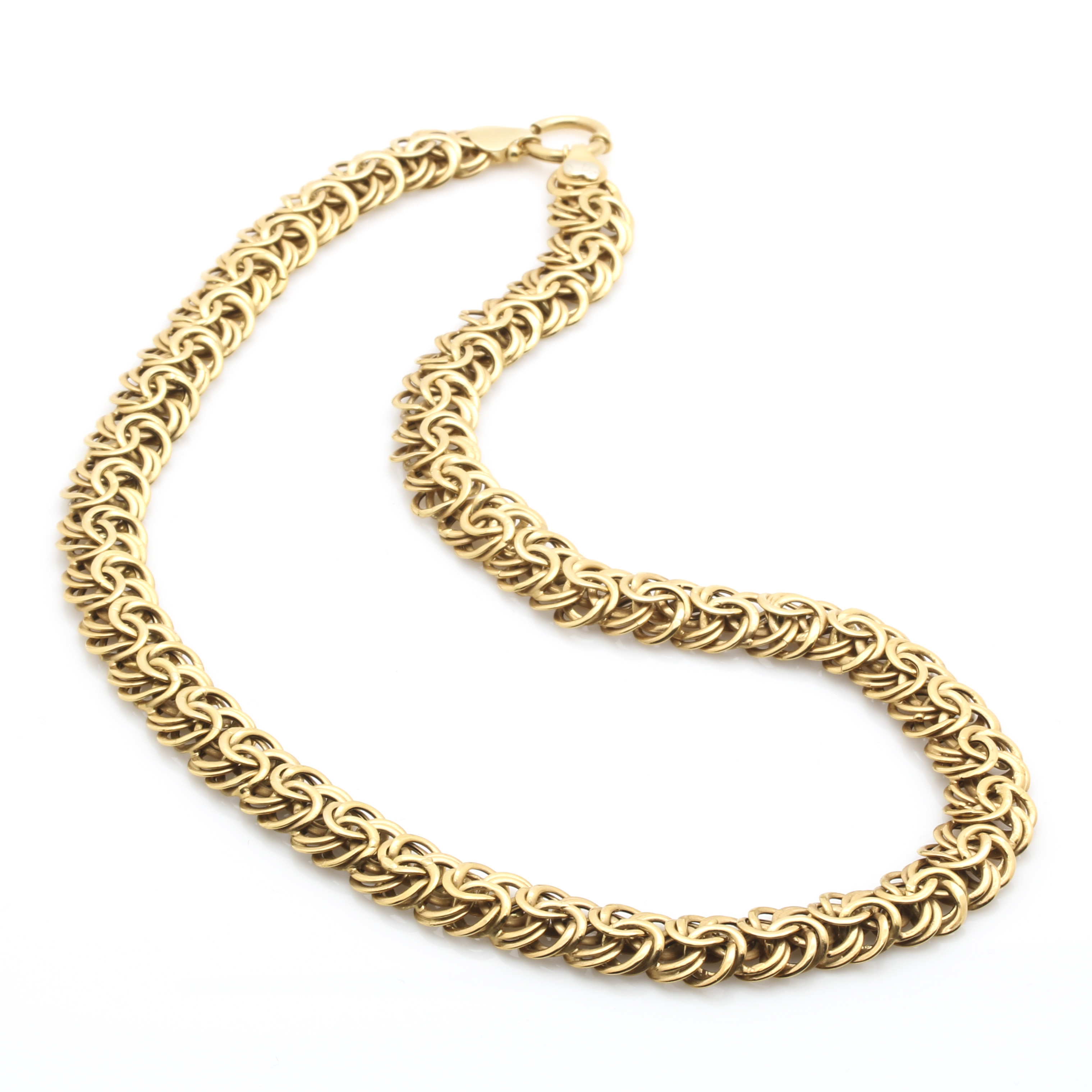 14K Yellow Gold Fancy Link Chain Necklace | EBTH
