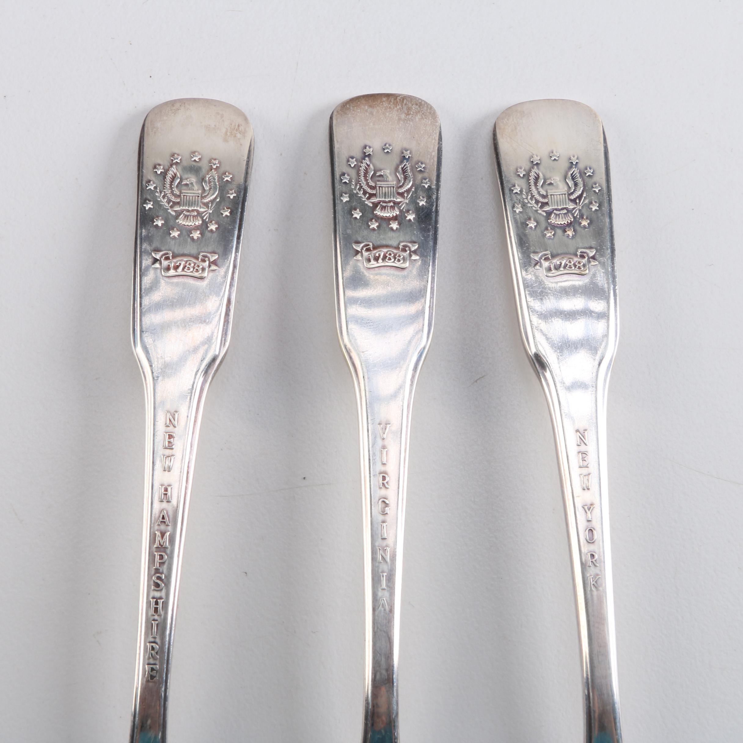 International Silver Co. "13 Colonies-Bicentennial" Silver Plate Spoons ...