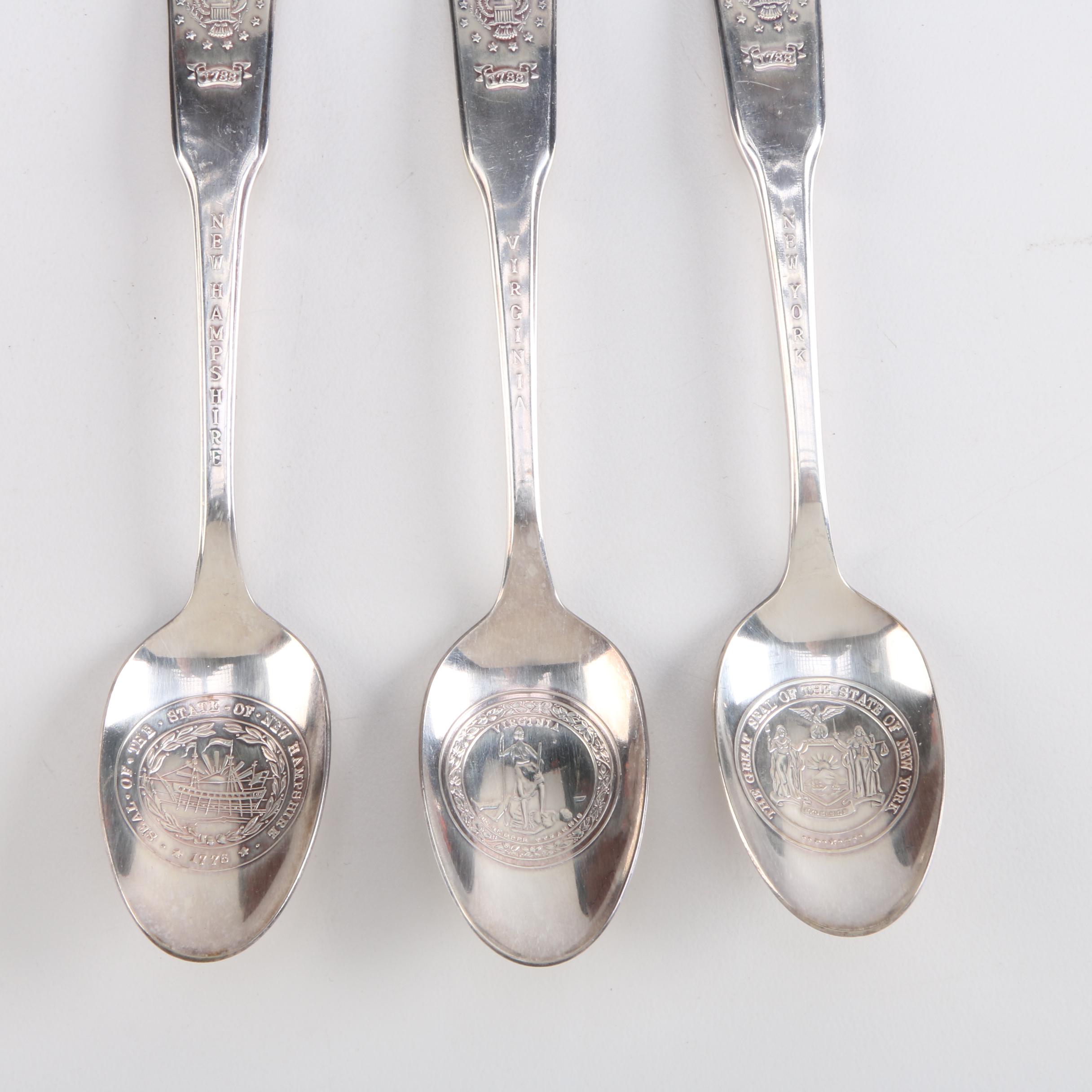 International Silver Co. "13 Colonies-Bicentennial" Silver Plate Spoons ...