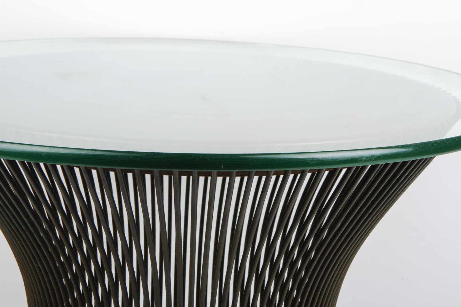 Mid Century Modern Metal Side Table with Glass Top | EBTH
