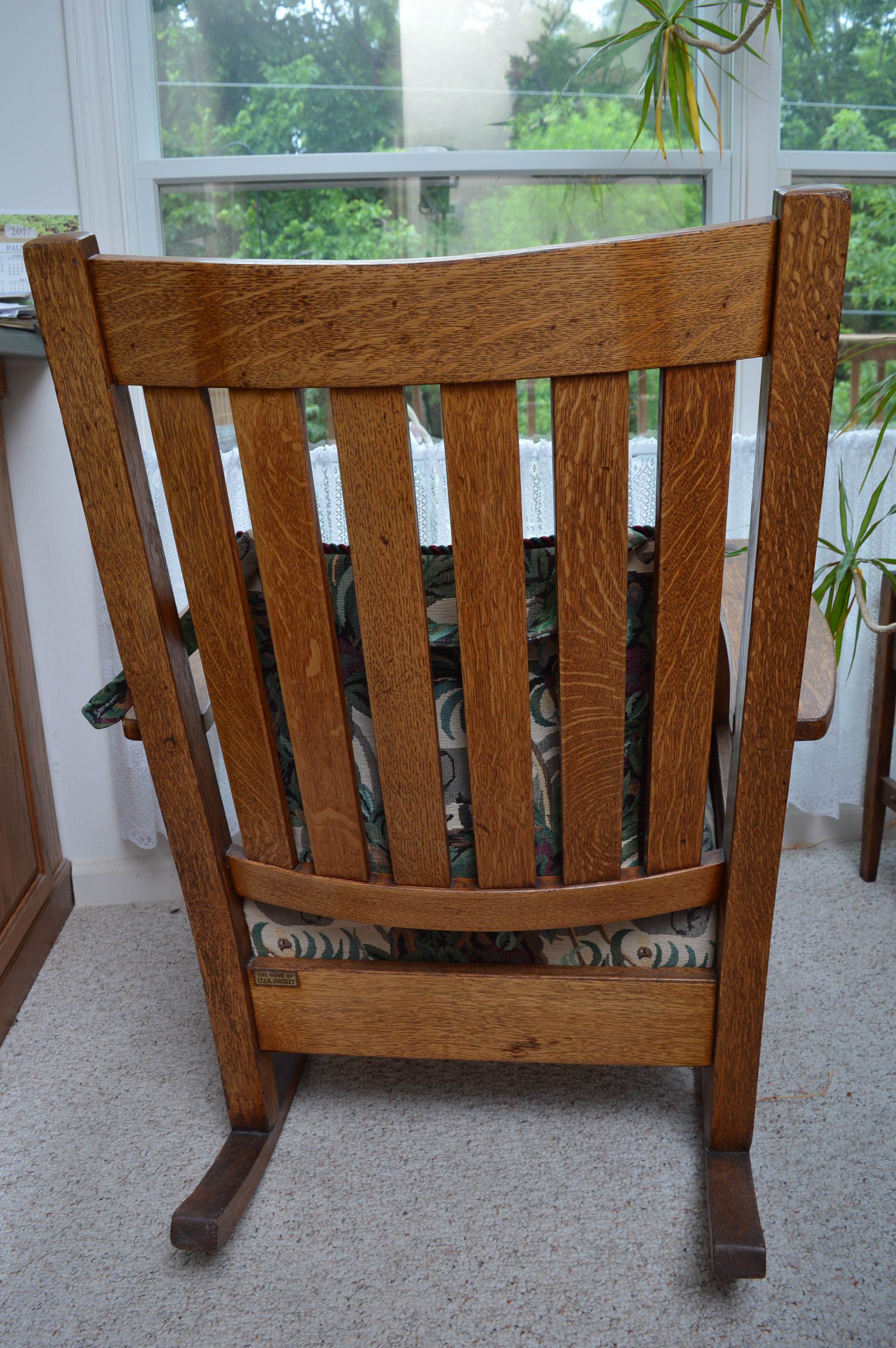 Antique L. & J. G. Stickley Mission Style Oak Rocking Chair | EBTH