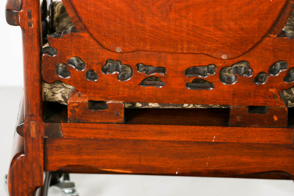 Mahogany Wood Chairs with Marble Backing | EBTH