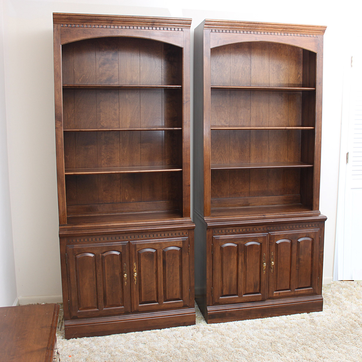 Walnut Bookcases by Ethan Allen | EBTH