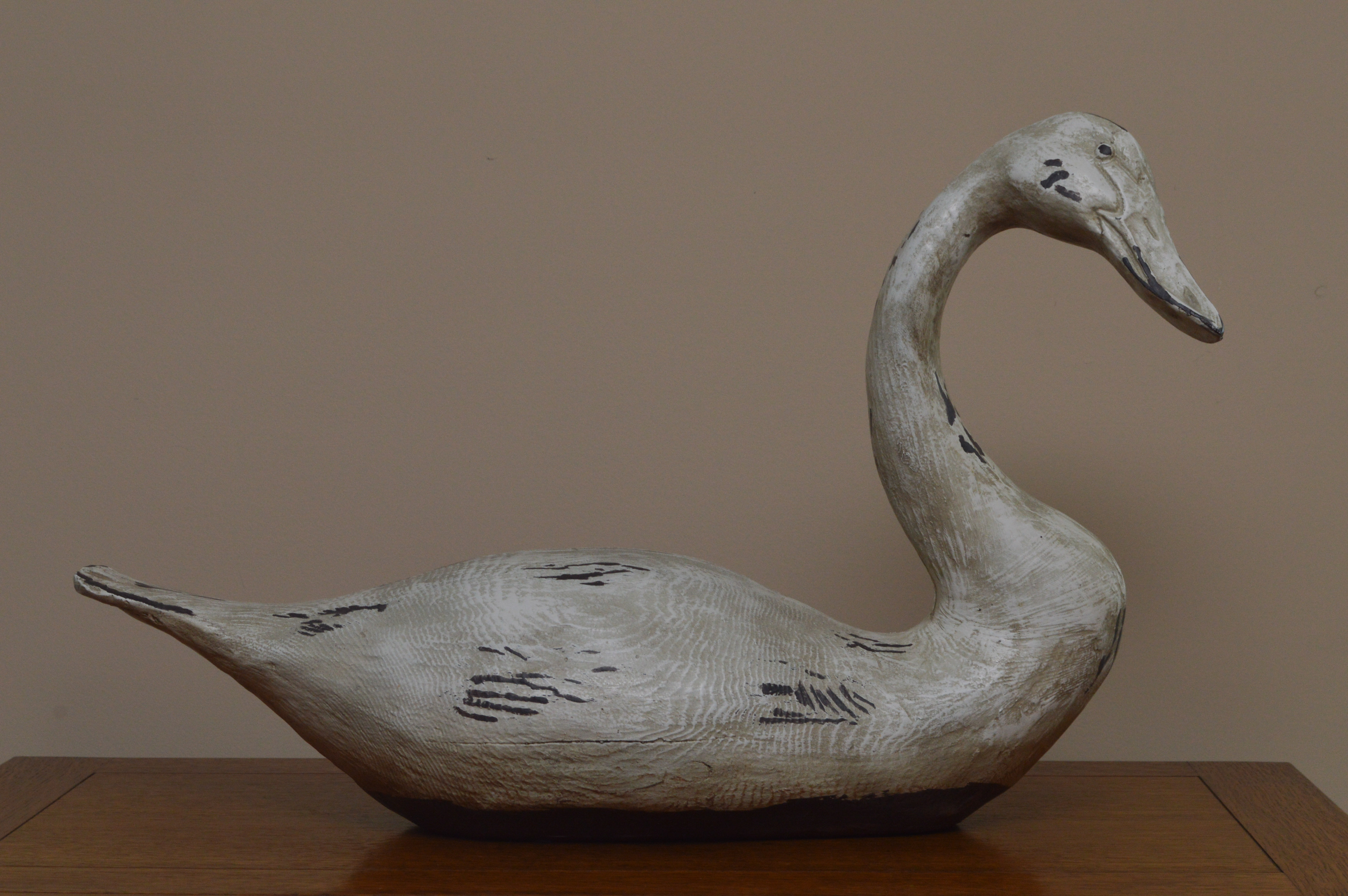Large Rustic Wooden Goose | EBTH