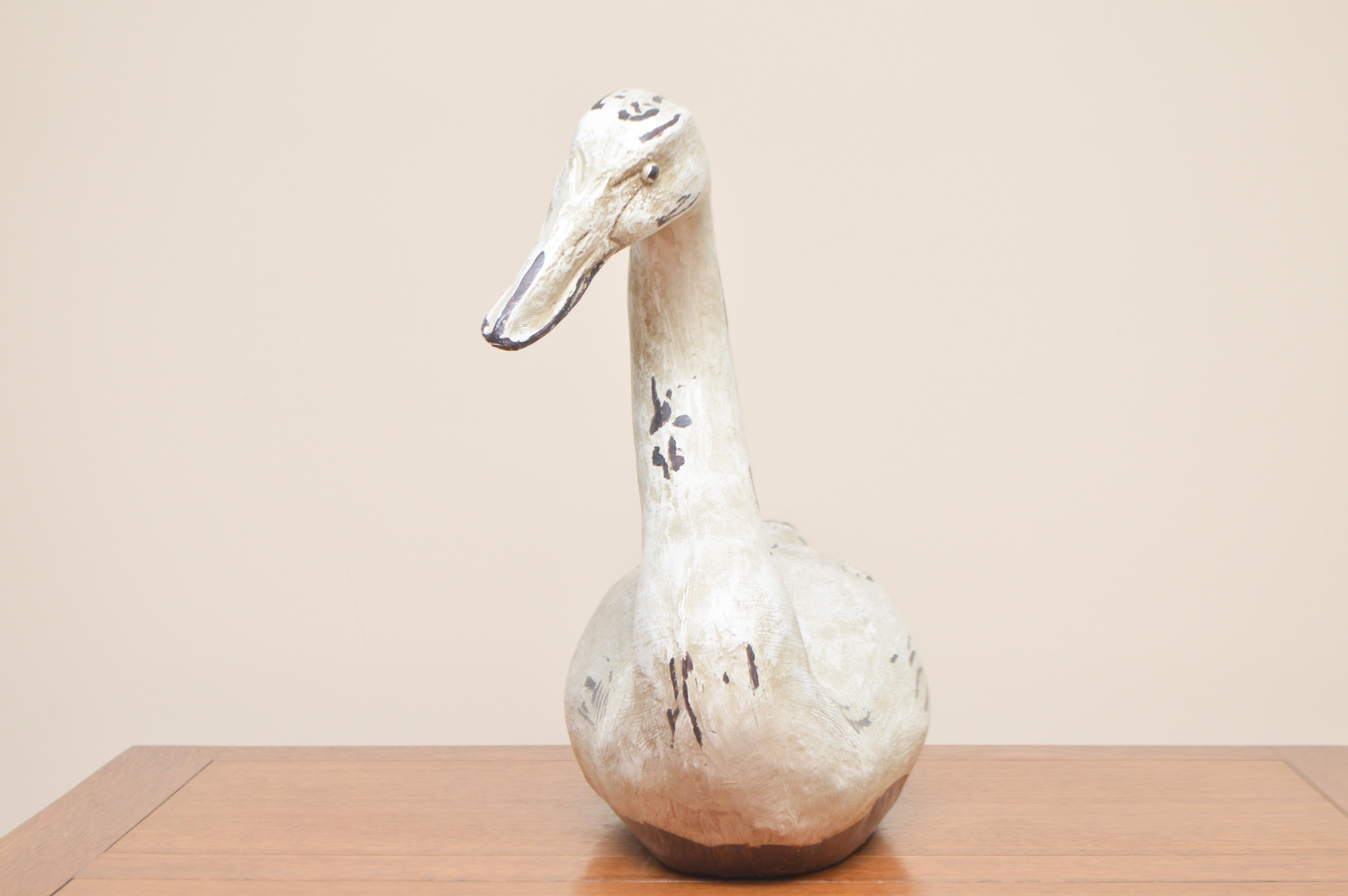 Large Rustic Wooden Goose | EBTH