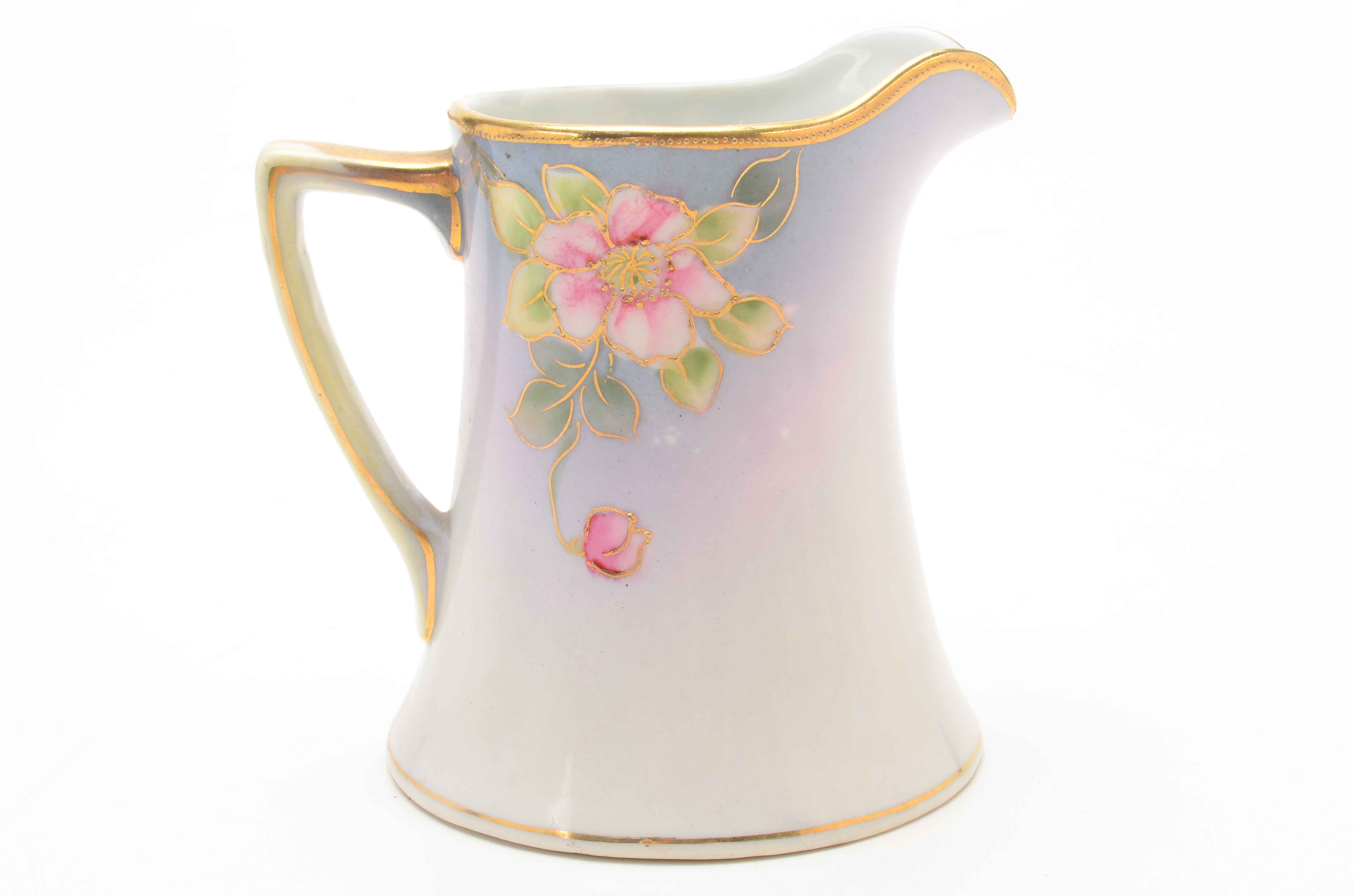 Hand Painted Nippon Pitcher | EBTH