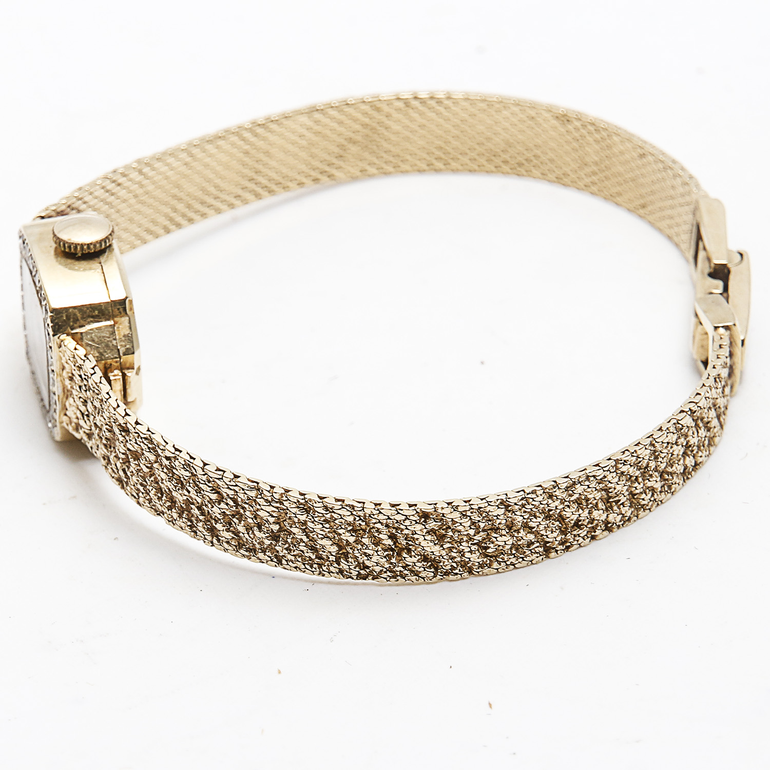 Vintage Pierre Vallee 14K Gold Diamond Pave Watch | EBTH