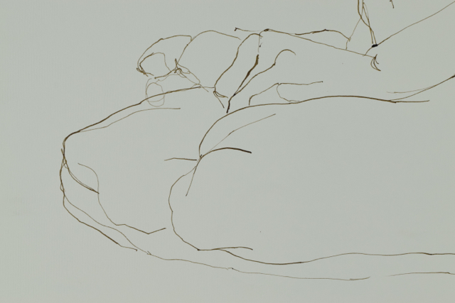 Original Tuska Ink Drawing on Paper of a Female Figure | EBTH