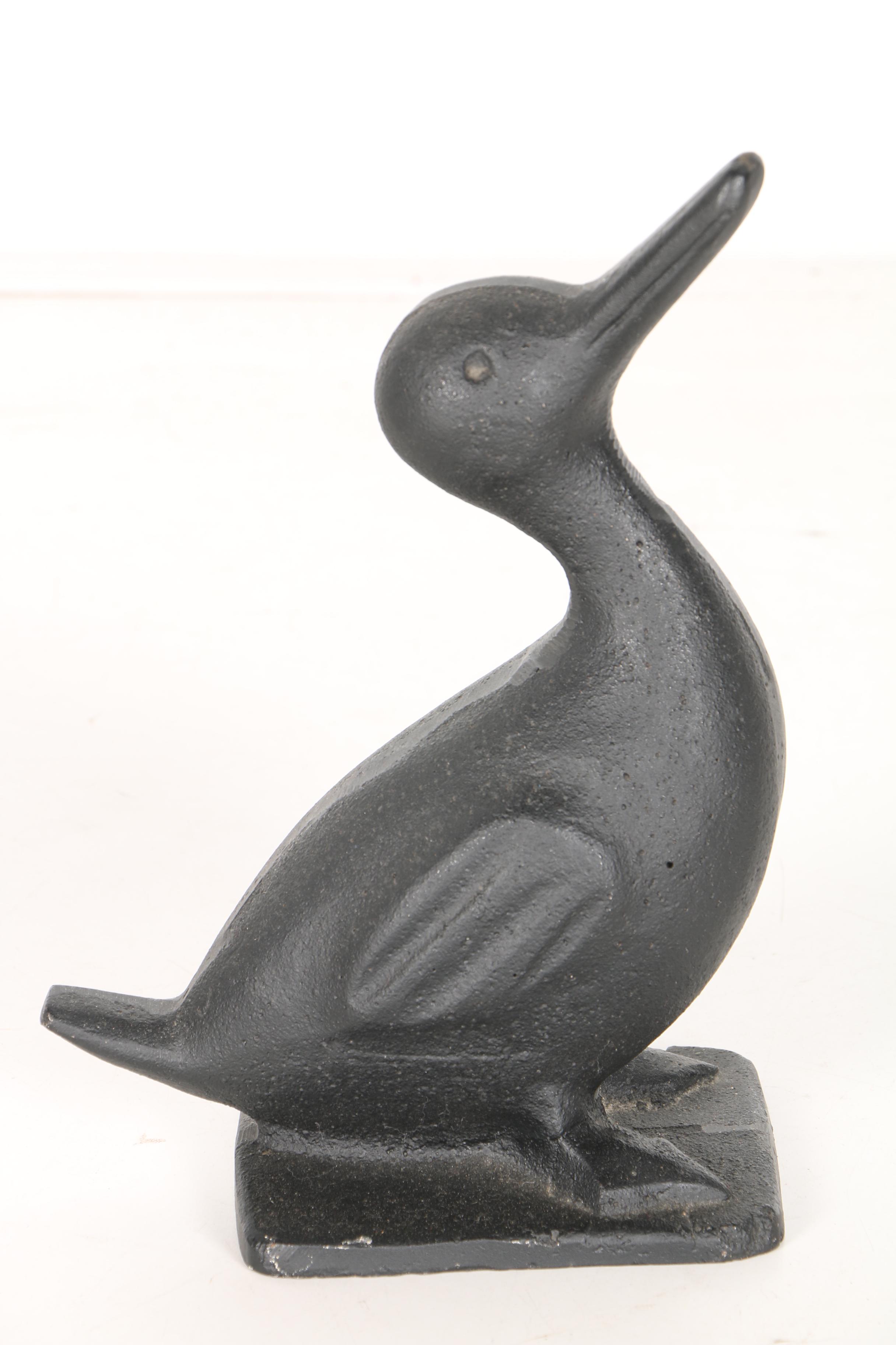 Two Black Cast Iron Ducks | EBTH