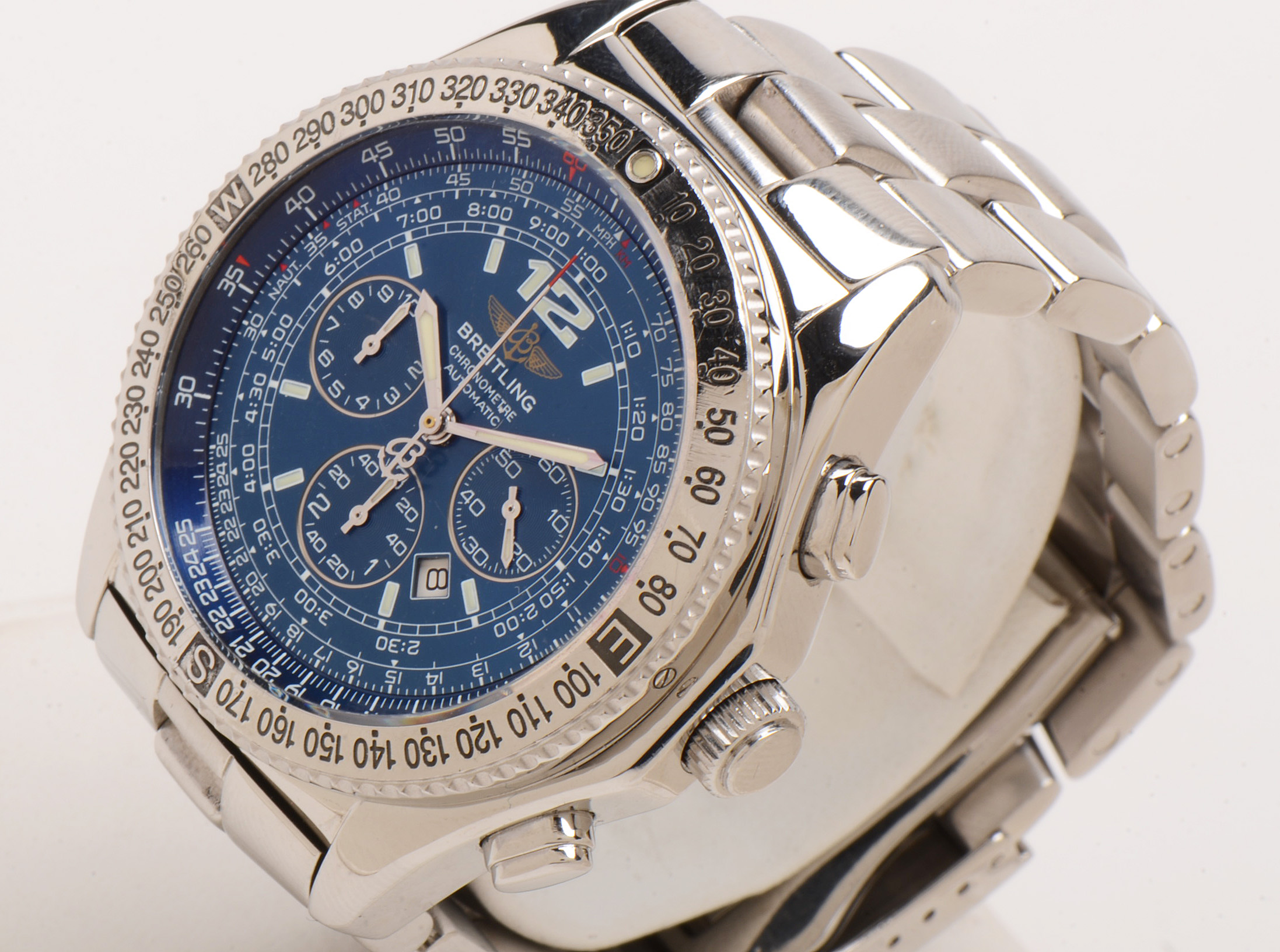 Breitling B-2 Chronograph Date Blue 43mm Steel Auto Wristwatch | EBTH