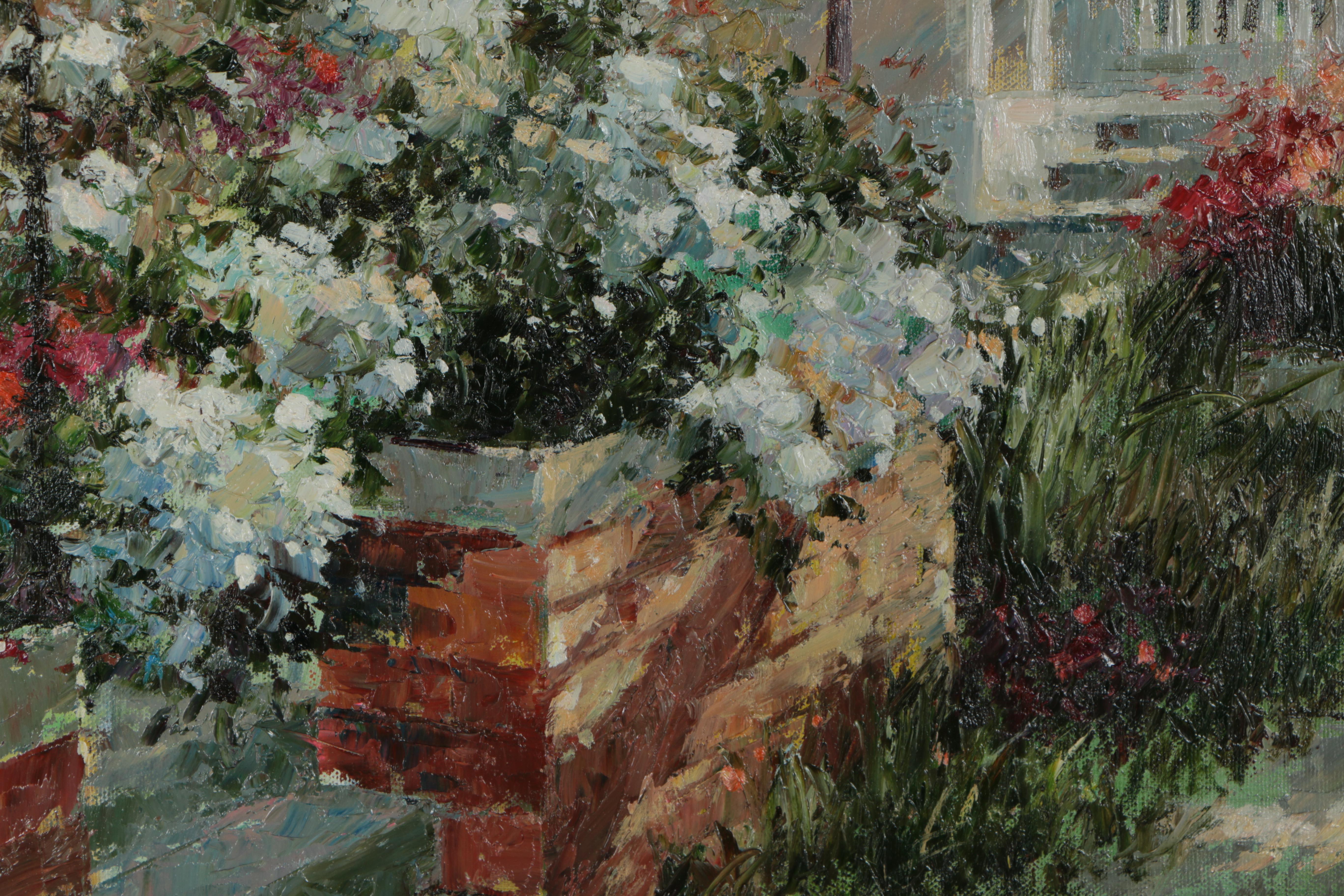 P. Crowell Oil Painting of Beach Houses | EBTH