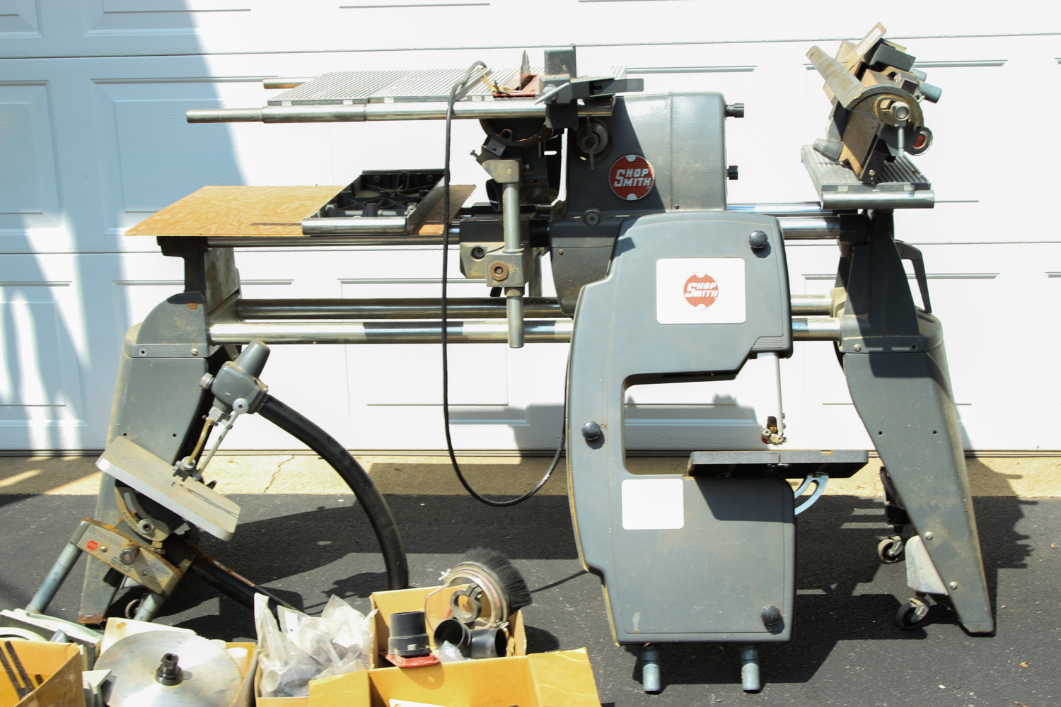 ShopSmith Woodworking Bench and Band Saw with Accessories | EBTH