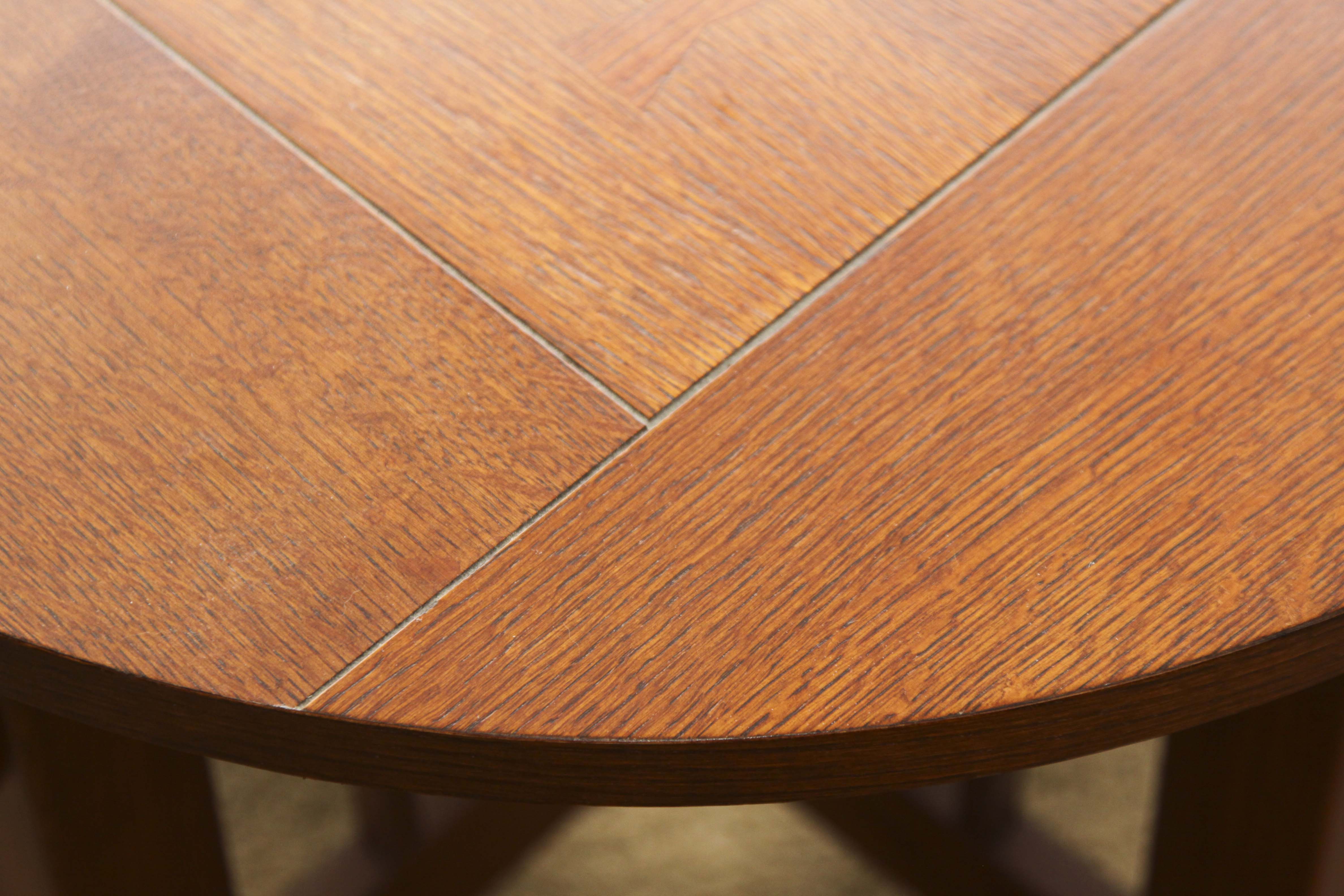 Mission Style Round End Table | EBTH