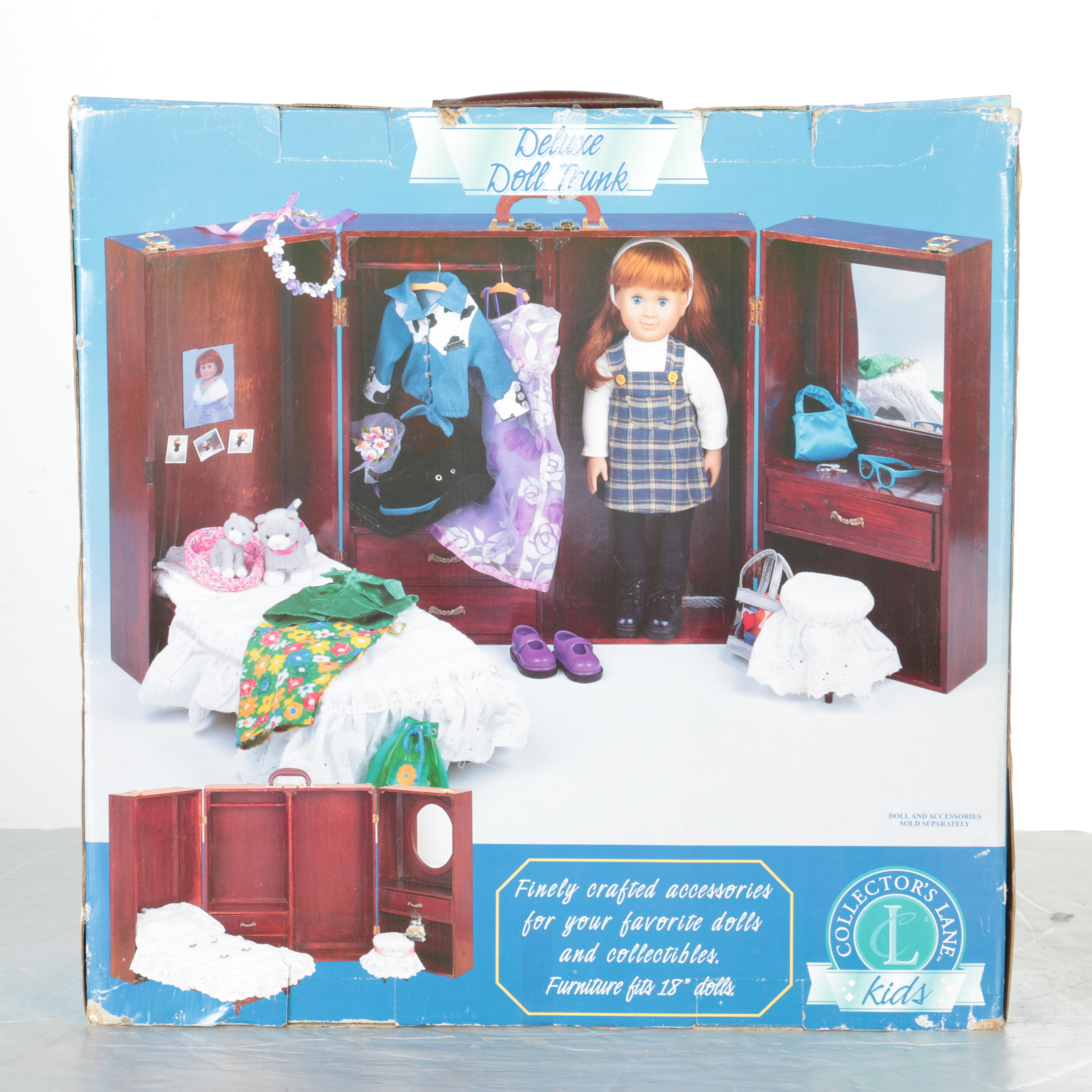 Collector's Lane Kids Deluxe Doll Trunk | EBTH